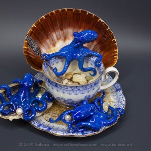 CELESTIA No.37 Octopus Tea Cup Signature Series Three Hand Sculpted ...