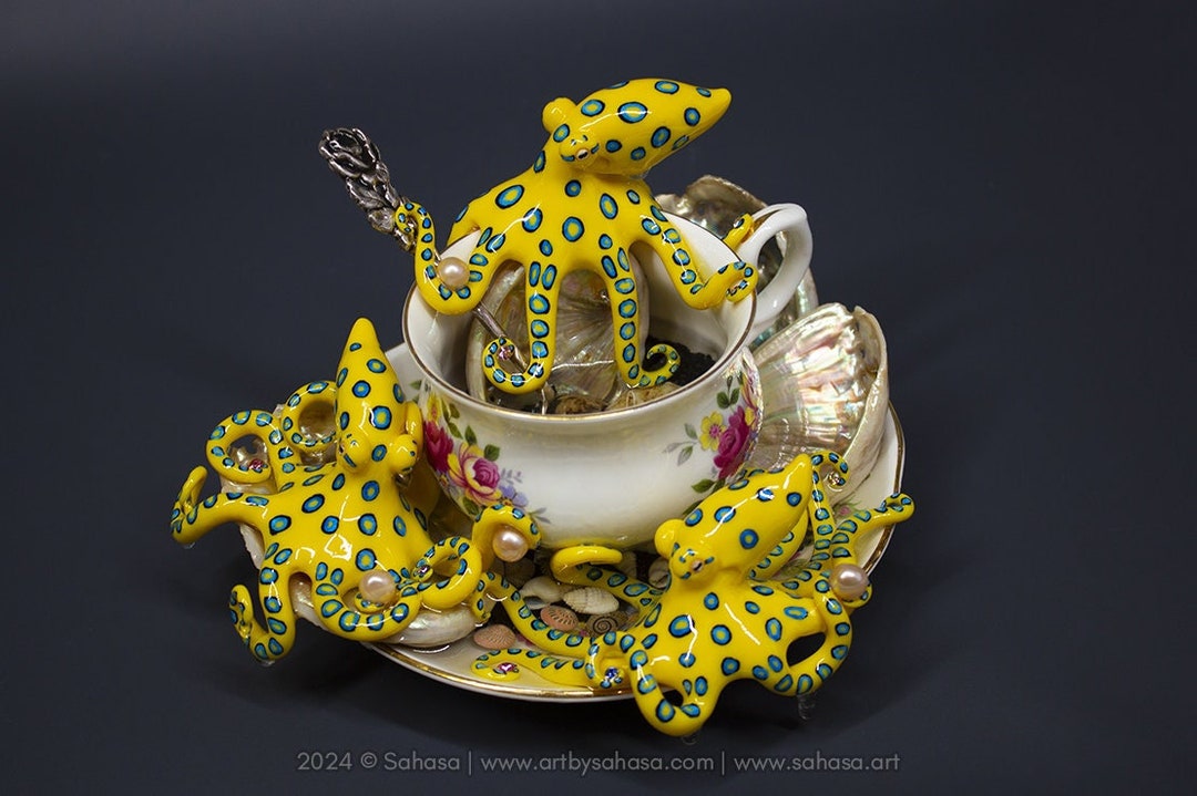 THORNTON HALL No.38 Octopus Tea Cup Signature Series Three Hand ...