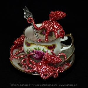 BUCKINGHAM No.33 Octopus Tea Cup Signature Series 3 Handmade Clay ...