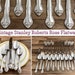 Vintage Stainless Flatware Set, Rose Pattern Service for 6, Classic ...