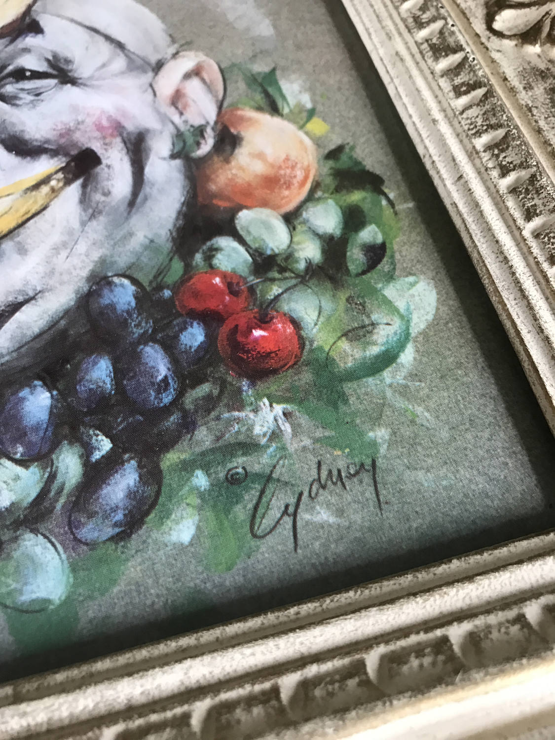 Clown Framed Print by Artist Cydney Gossman, The Fruit Clown Signed ...