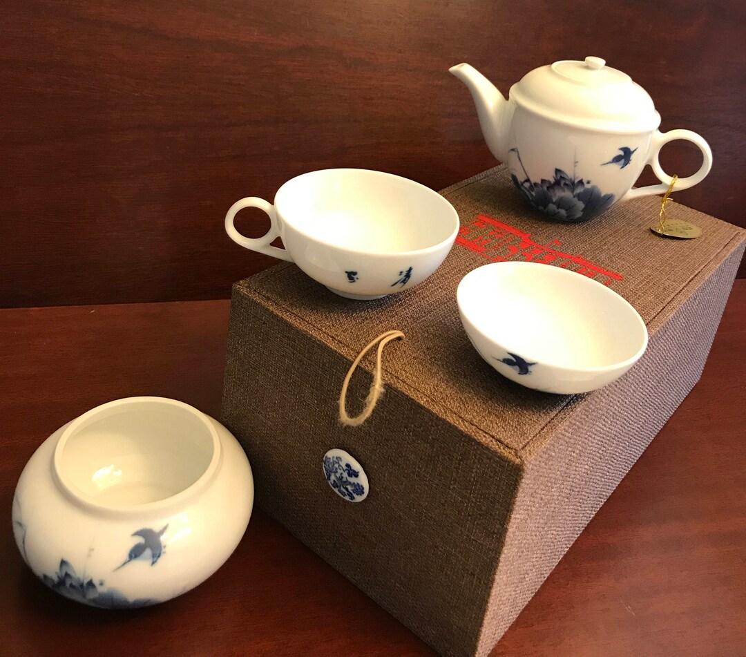 Asian Tea Set, Tea Service, Birds and Flowers Fine China, Matching ...