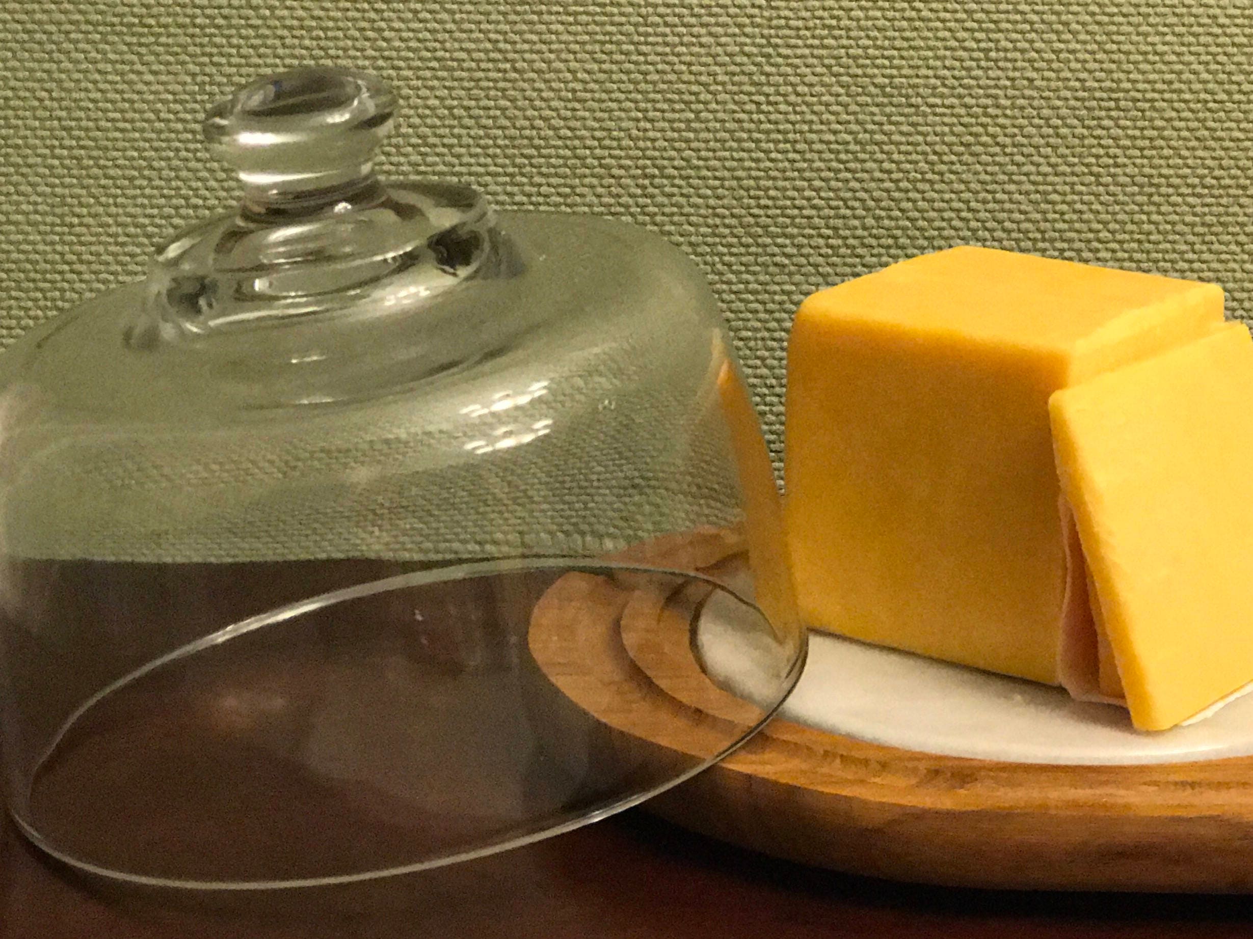 Vintage Teakwood Cheese Server with Glass Dome, Dolphin Cheese Tray ...