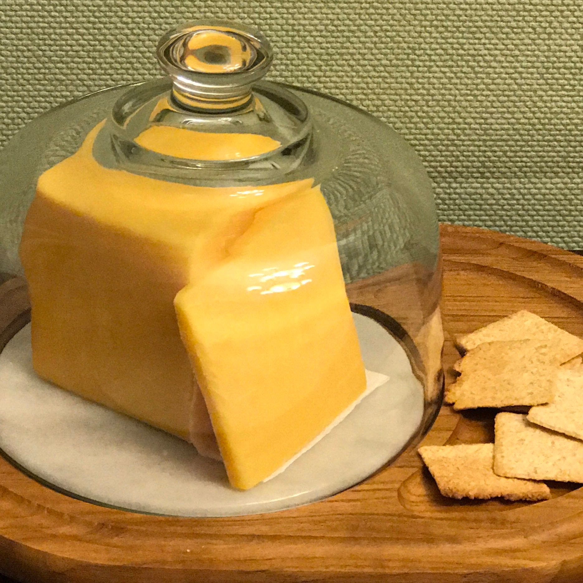 Vintage Teakwood Cheese Server with Glass Dome, Dolphin Cheese Tray ...