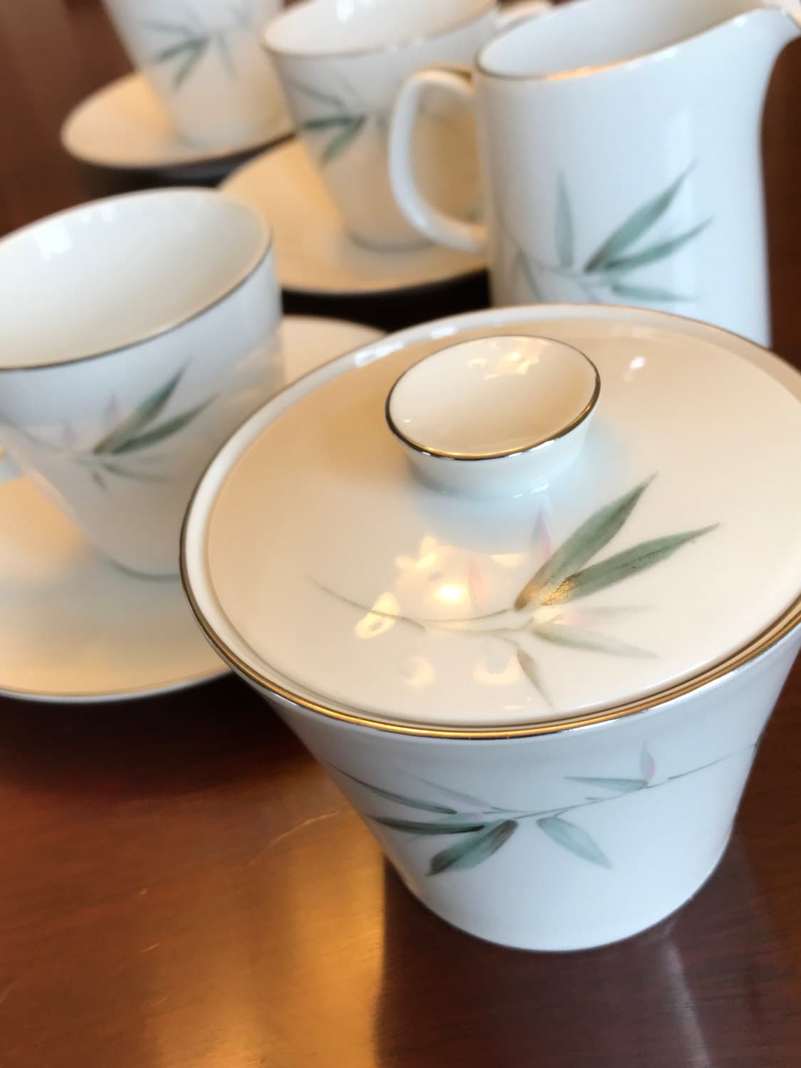 Vintage Tea Set Sango Bamboo Fine China, MidCentury Asian Fine China ...