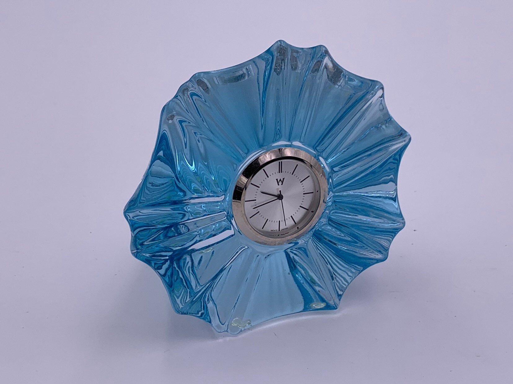 Wedgwood Blue Crystal Starburst Clock, Turquoise Star shaped desk clock ...