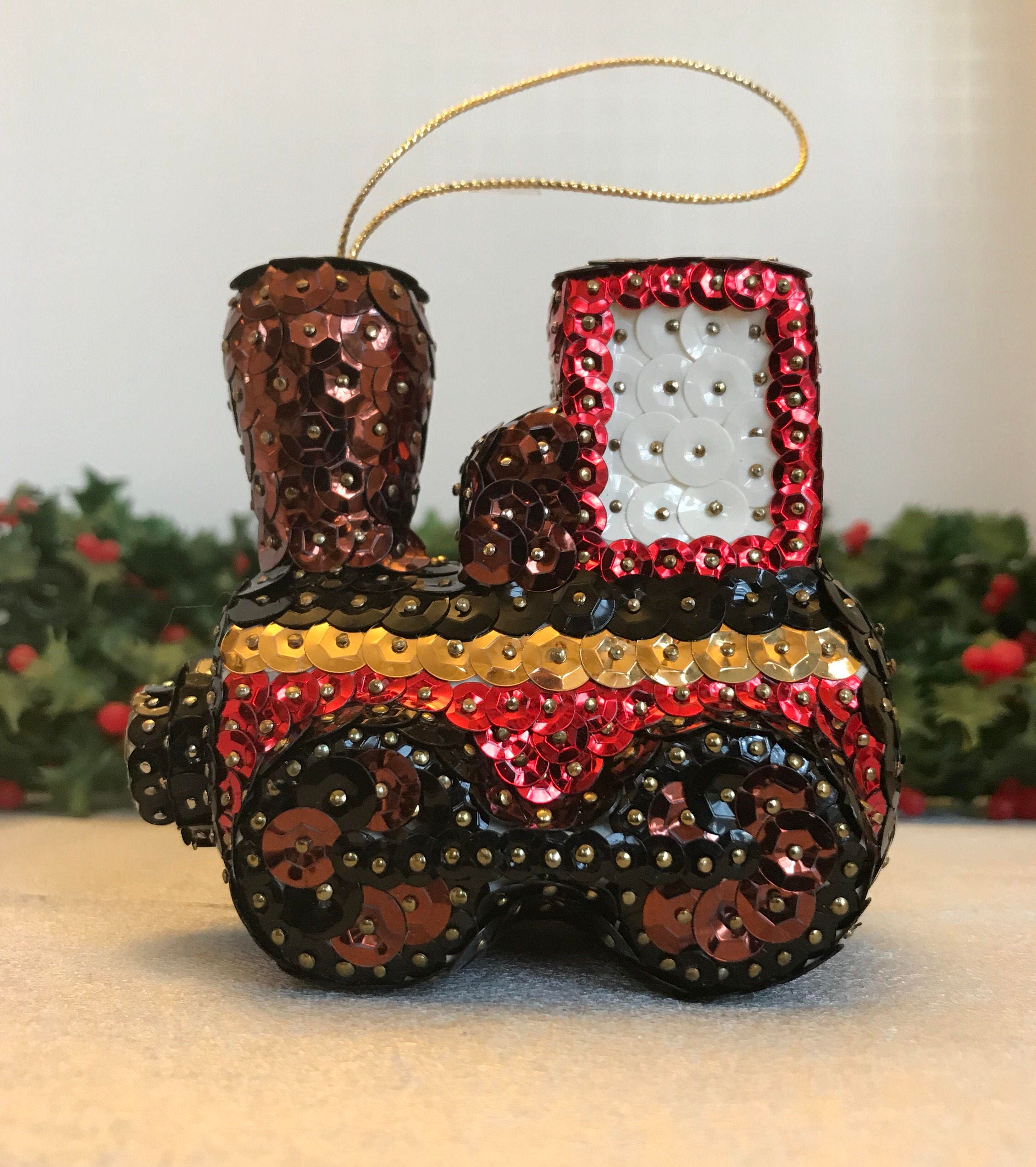 Vintage Train Ornament, sequined train, collectible Train Bauble ...
