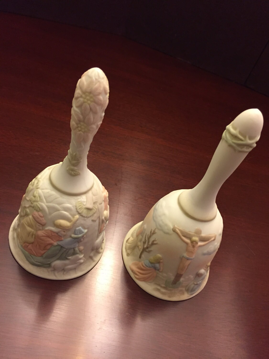 Lefton China Bells, Christopher collection, hand painted Advent Bells ...