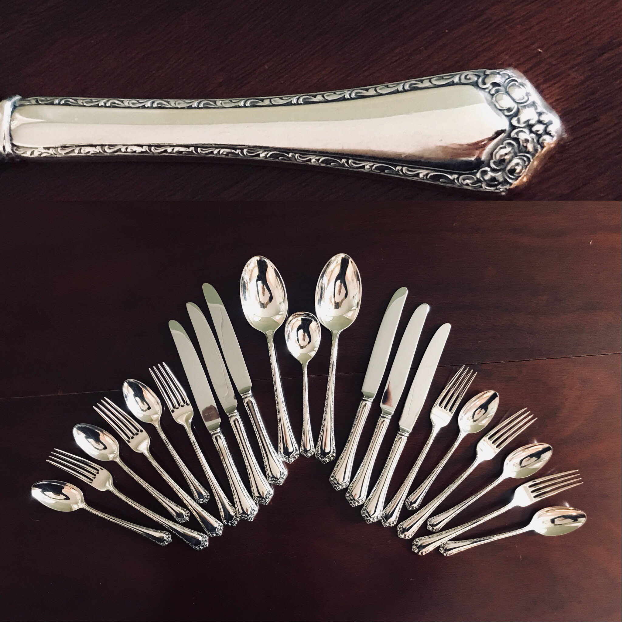 Easterling Rosemary Sterling Silverware set 1944 Collectible Sterling ...