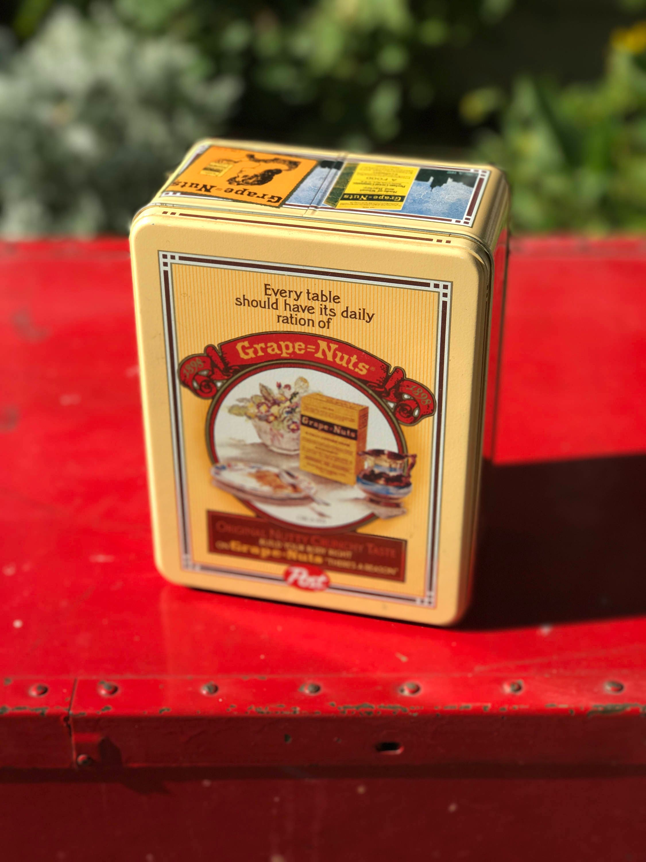 Vintage Post Grape Nuts Tin, Advertising tin, Post cereal Tin ...