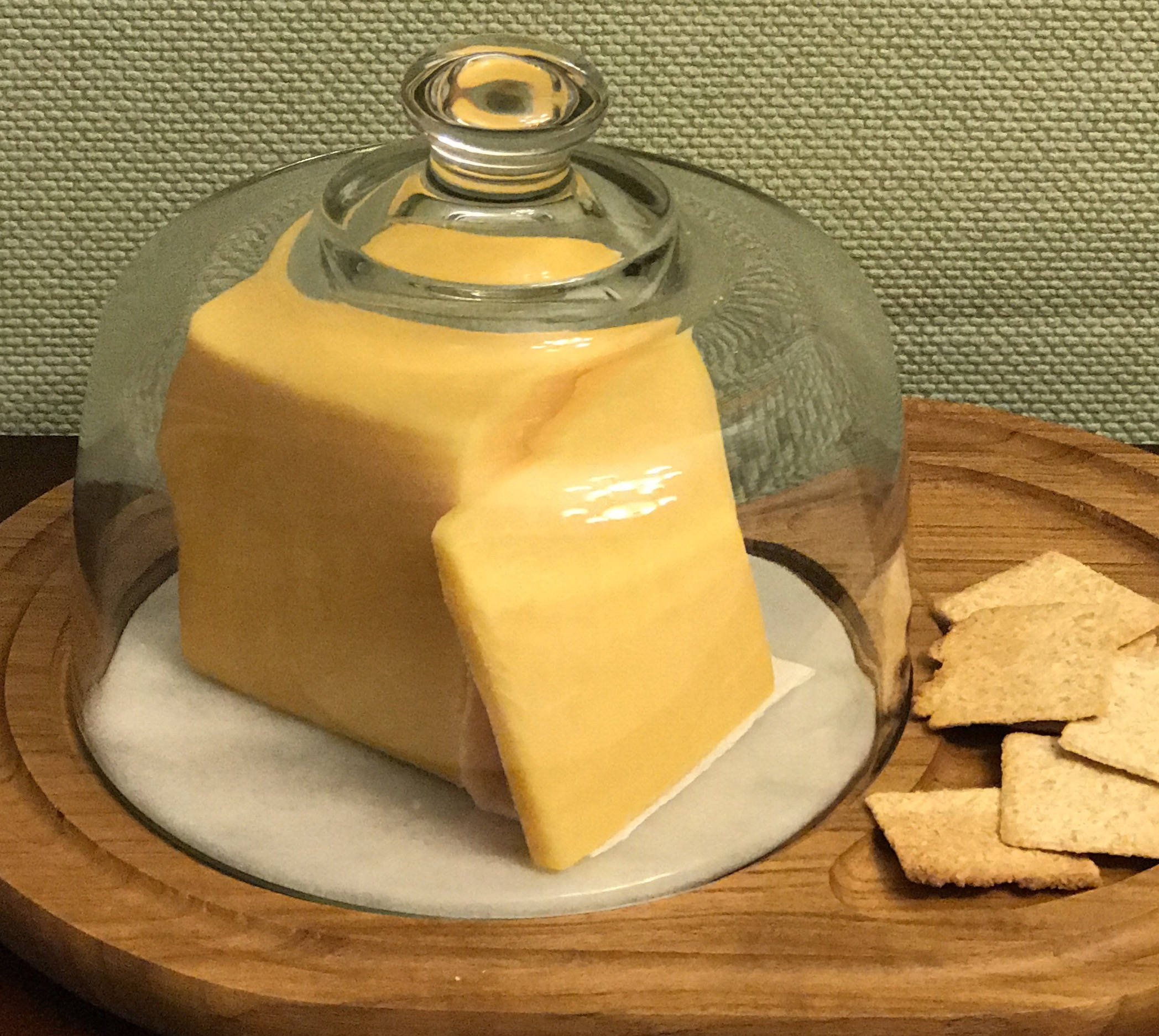 Vintage Teakwood Cheese Server with Glass Dome, Dolphin Cheese Tray ...