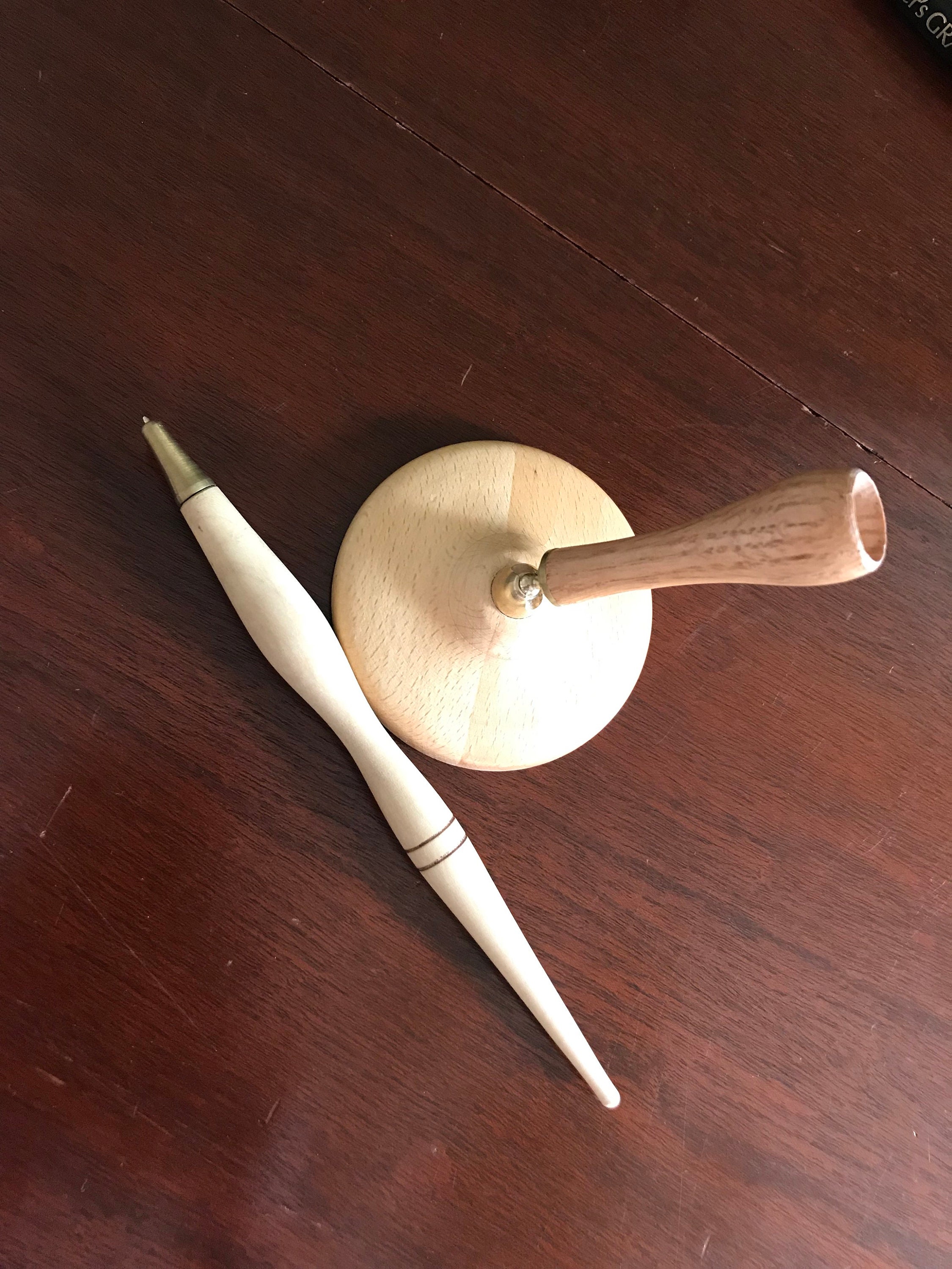 Vintage exotic wood Desk Pen and Holder, Hand crafted wood pen ...