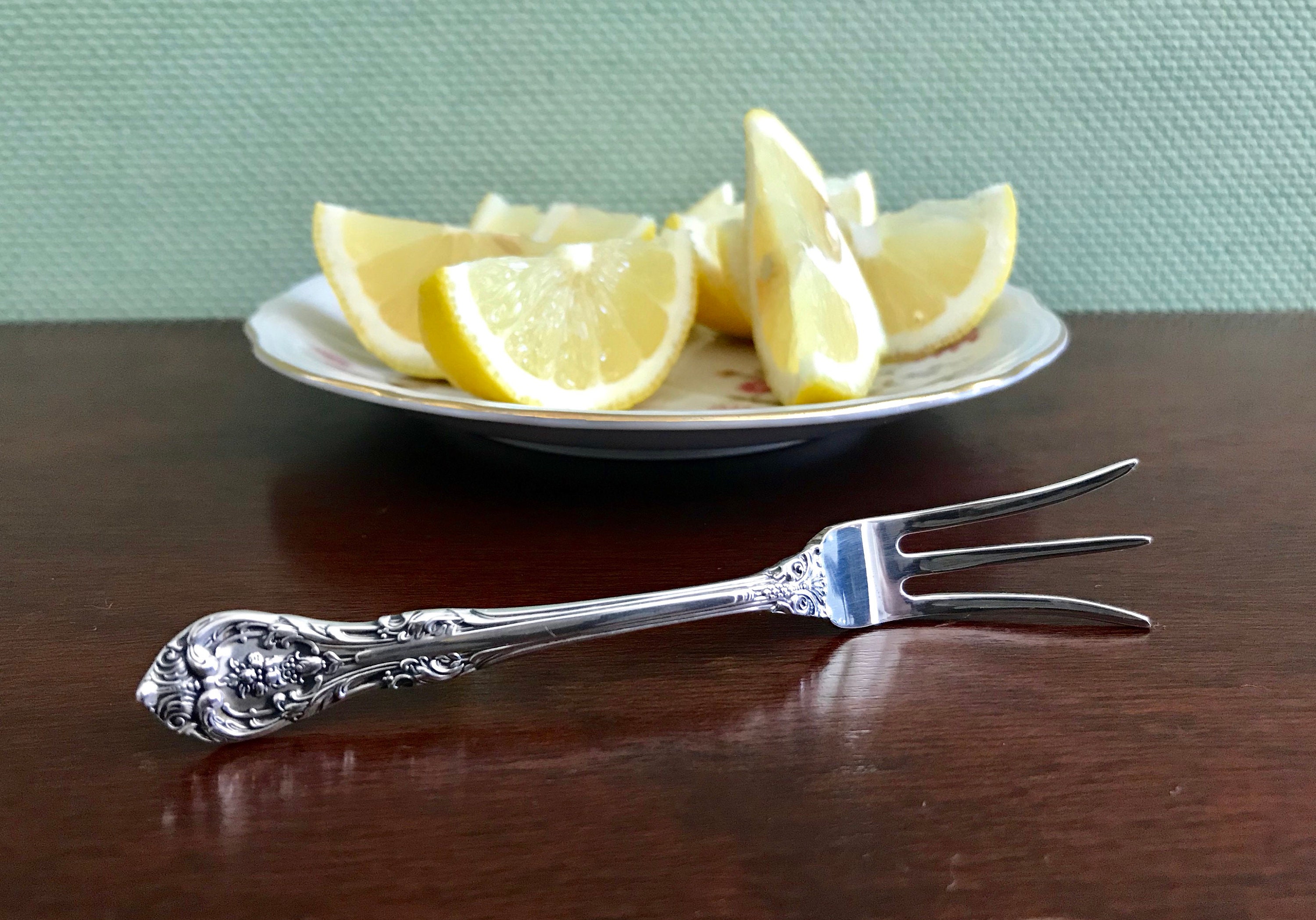 Sterling Silver Lemon Fork, Vintage Gorman Silver 1936 King Arthur ...
