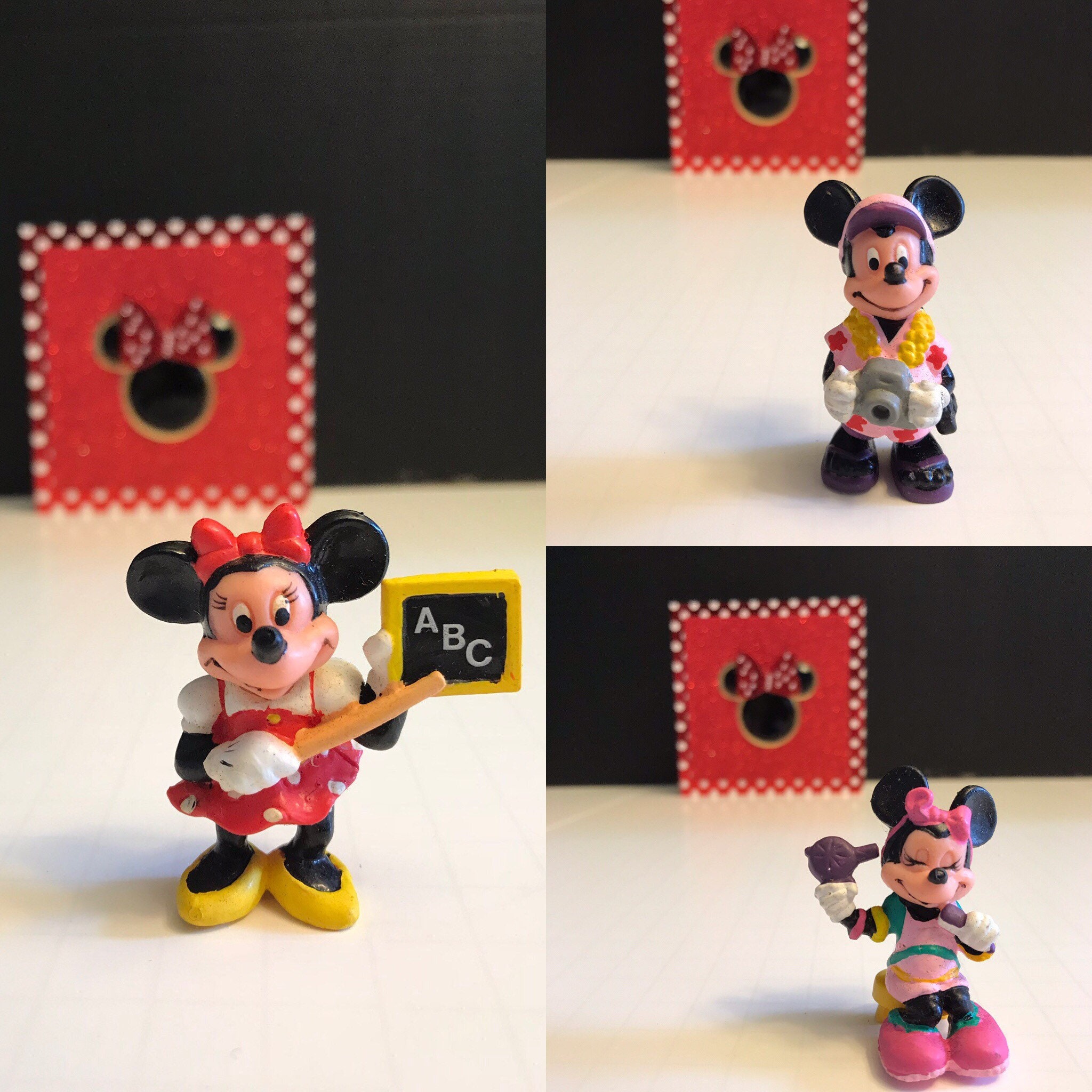 Minnie Mouse miniatures set, Vintage Minnie Mouse Figurines, Disneyana ...