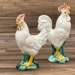 Vintage Lefton Rooster and Hen Chicken Figurines, Rustic Farmhouse Home ...