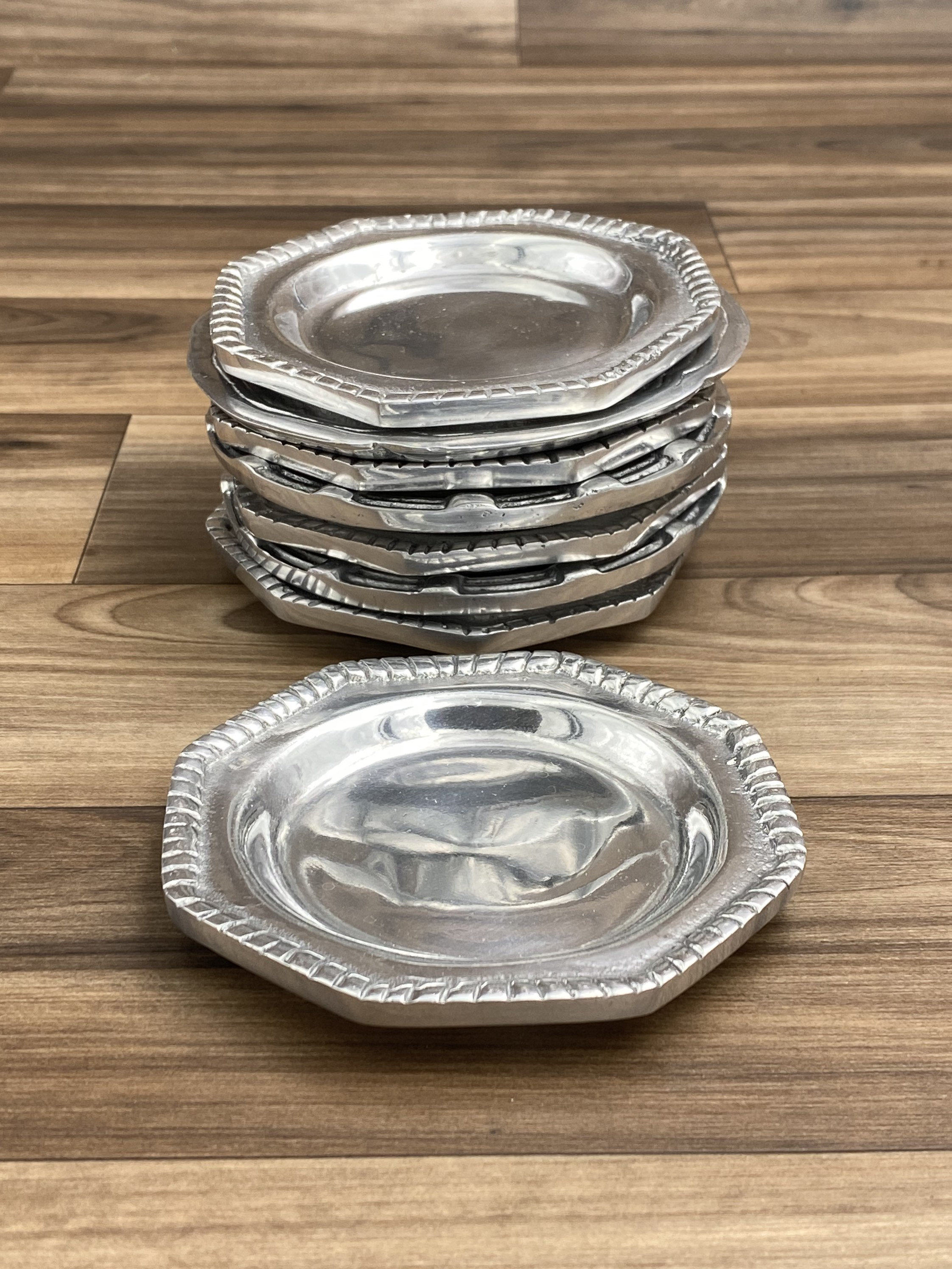 Rustic Aluminum Coasters set of 8, Rustic Cabin Lodge Home Decor, Gift ...