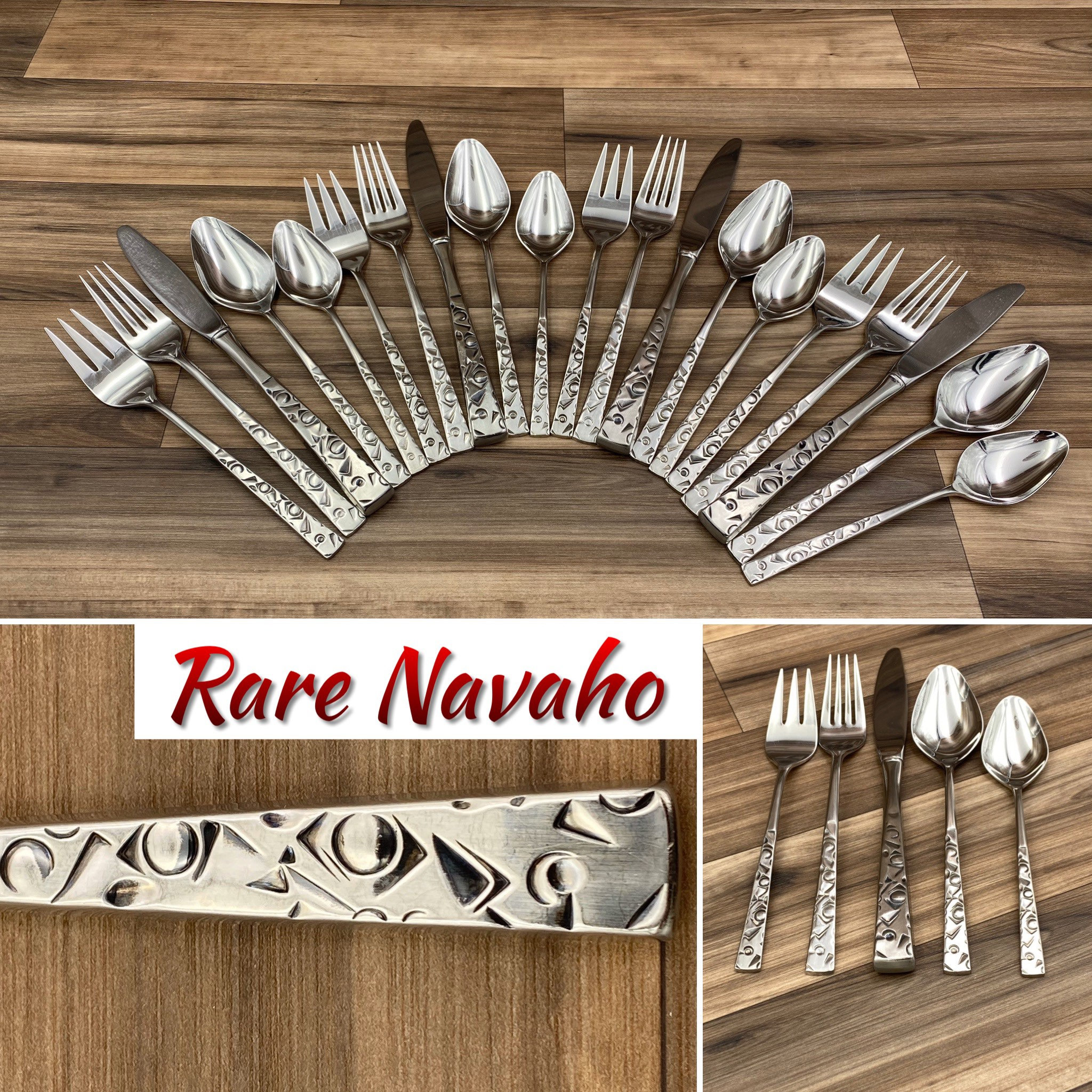RARE Mid Century Stainless Flatware, Navaho by International Silver ...