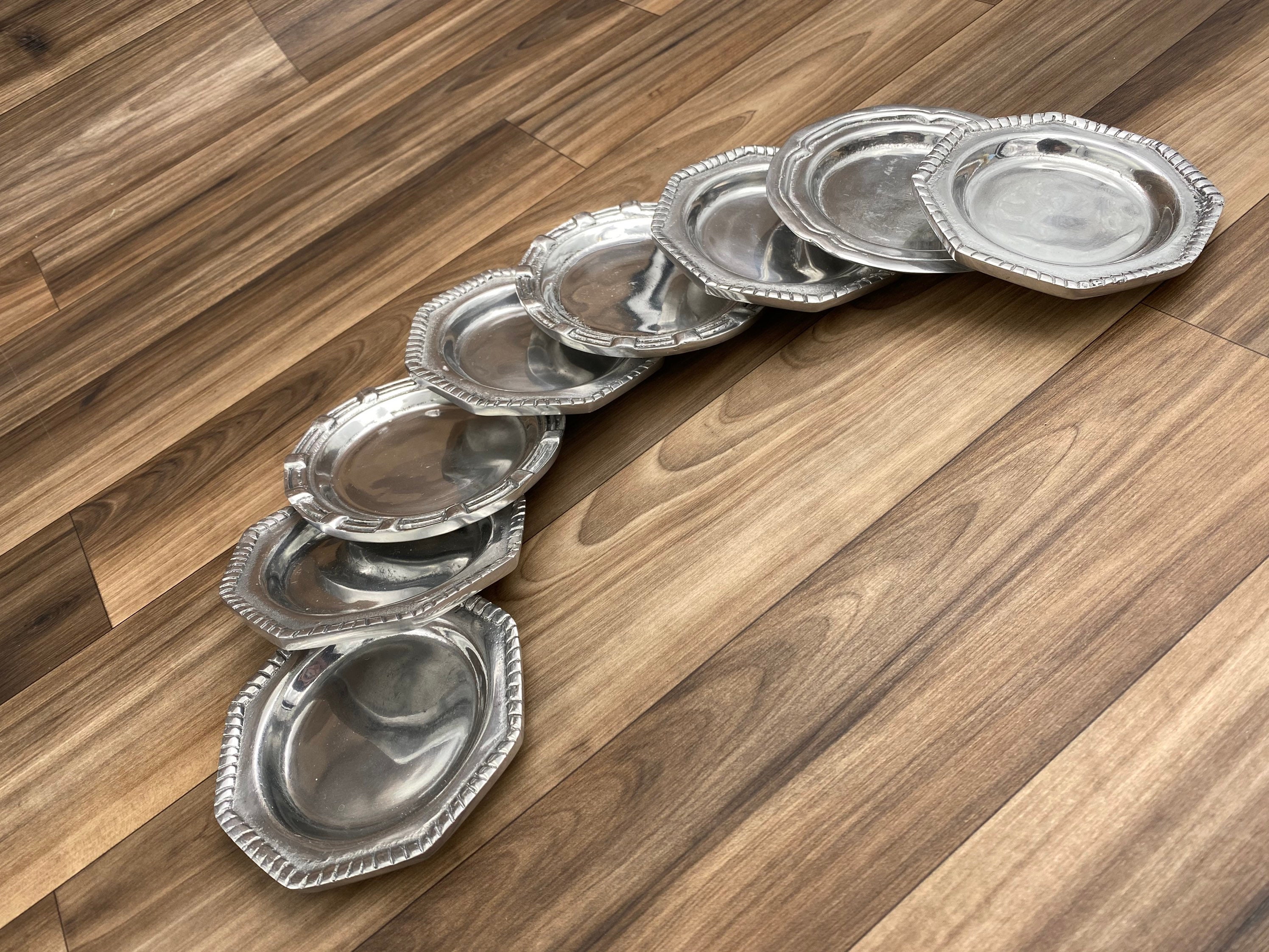 Rustic Aluminum Coasters set of 8, Rustic Cabin Lodge Home Decor, Gift ...