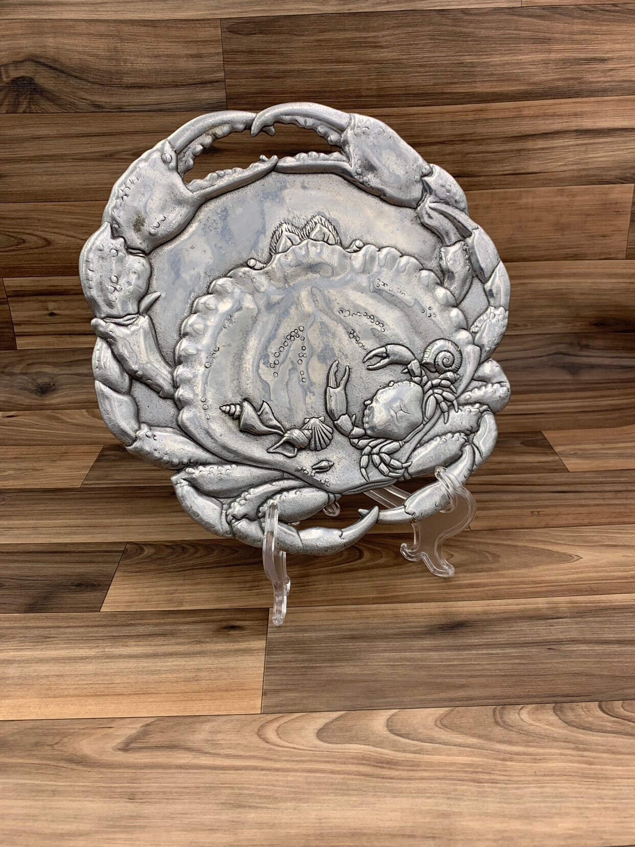 Arthur Court Crab Serving Platter Polished Aluminum, signed Arthurs ...