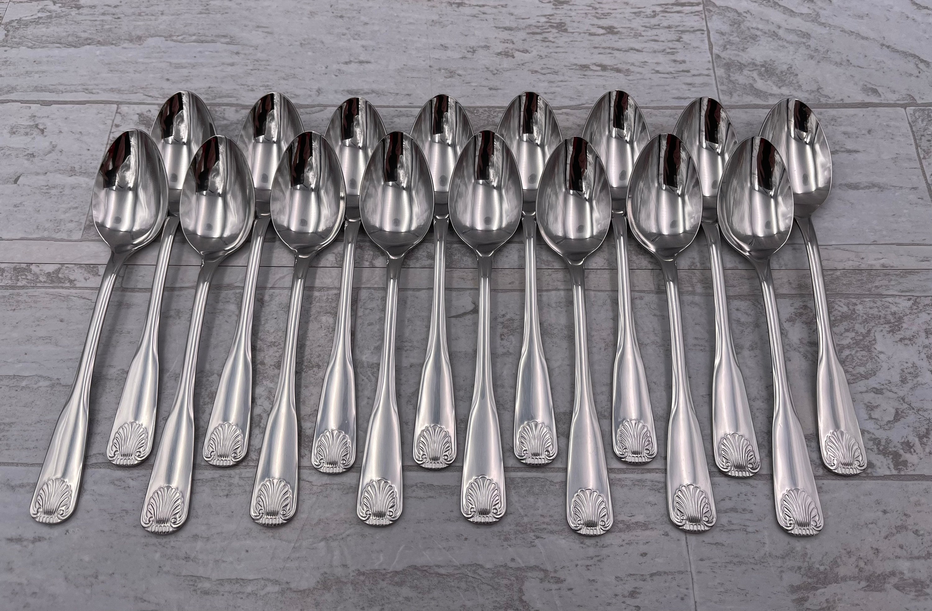 Vintage Stainless Flatware set Shell pattern Silverware set, Mint ...