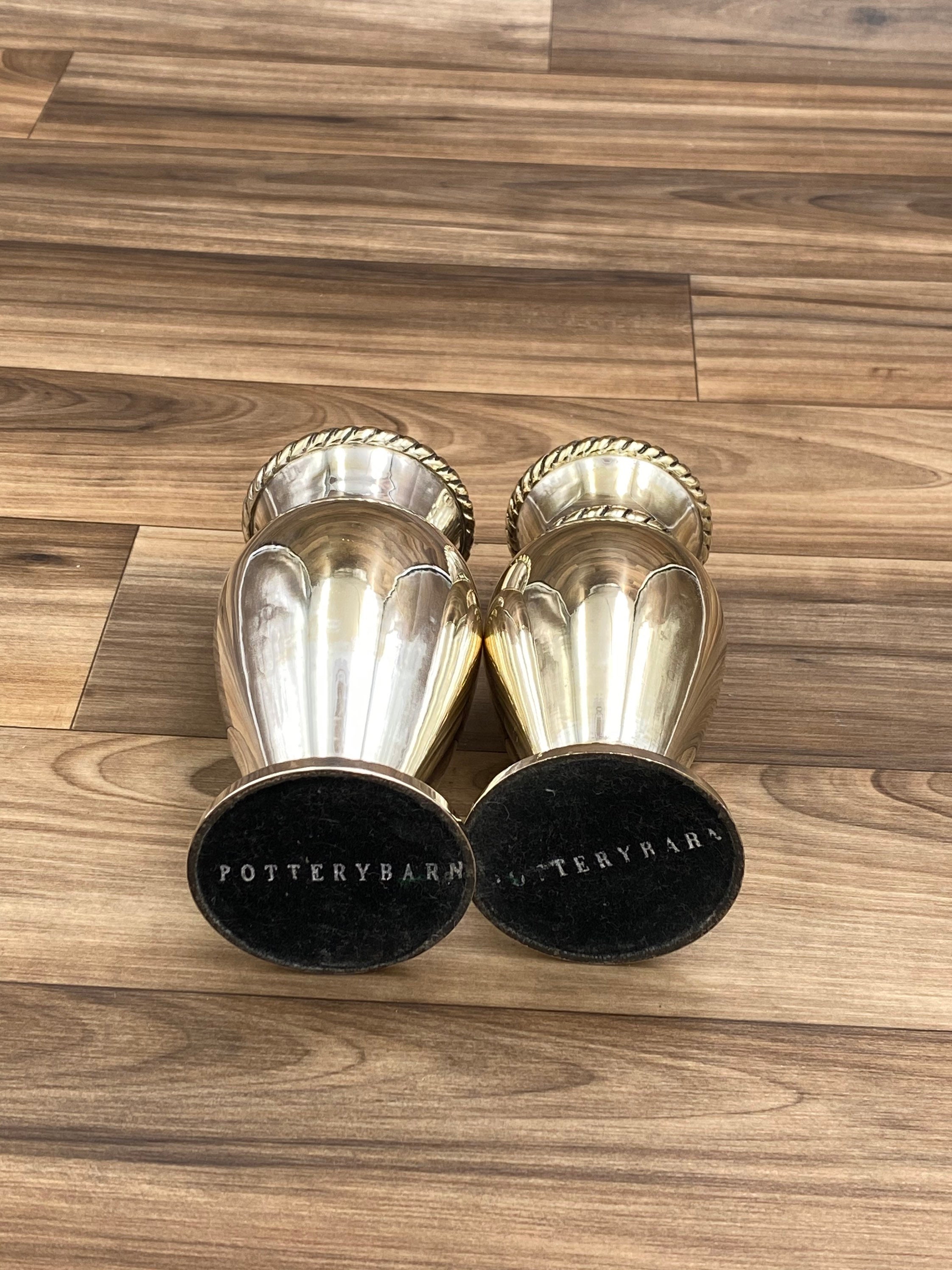 Small Silver Vases, Vintage Silver plated Bud vases by Pottery Barn ...