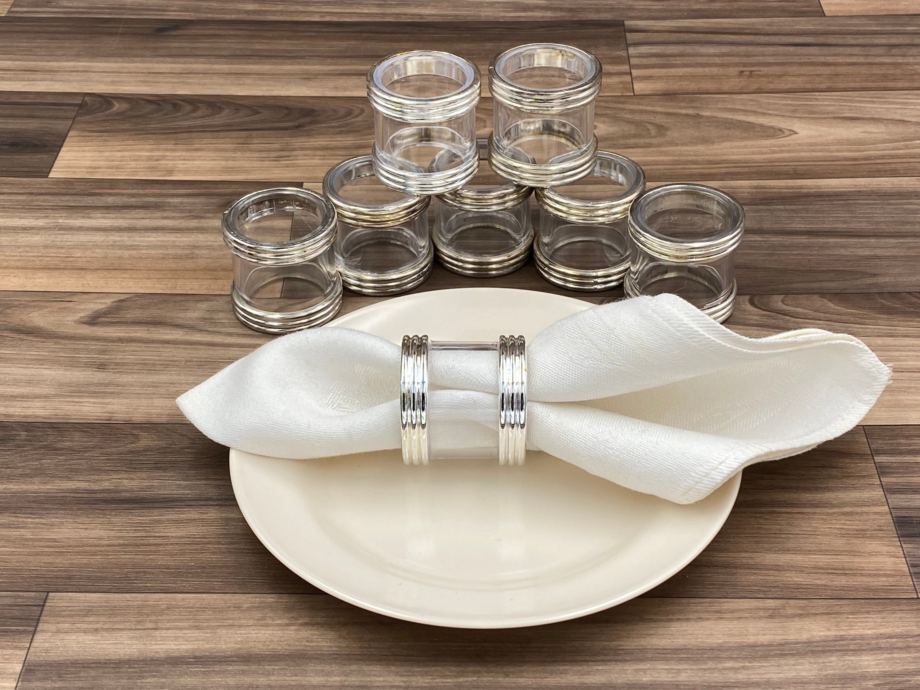 Vintage Silver Plated Napkin Rings, Made in Italy Landes Cristallo I ...