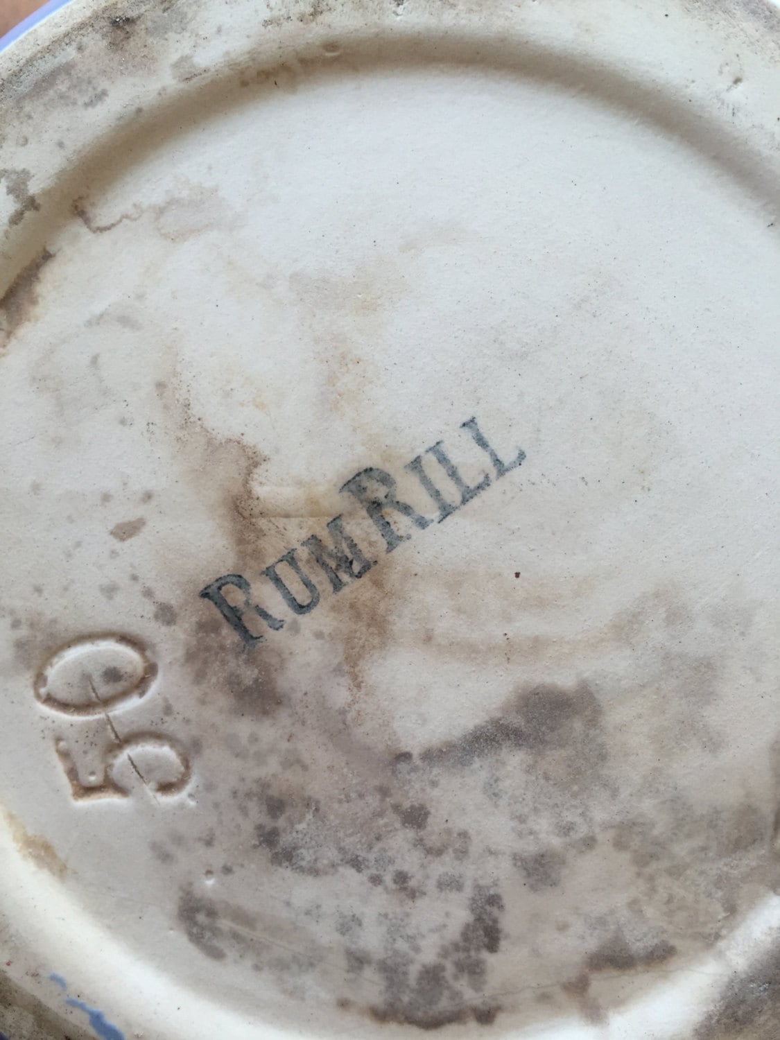 Vintage Pottery Jug, Rum Rill Pottery Jug, matte blue finish, Water Jug ...