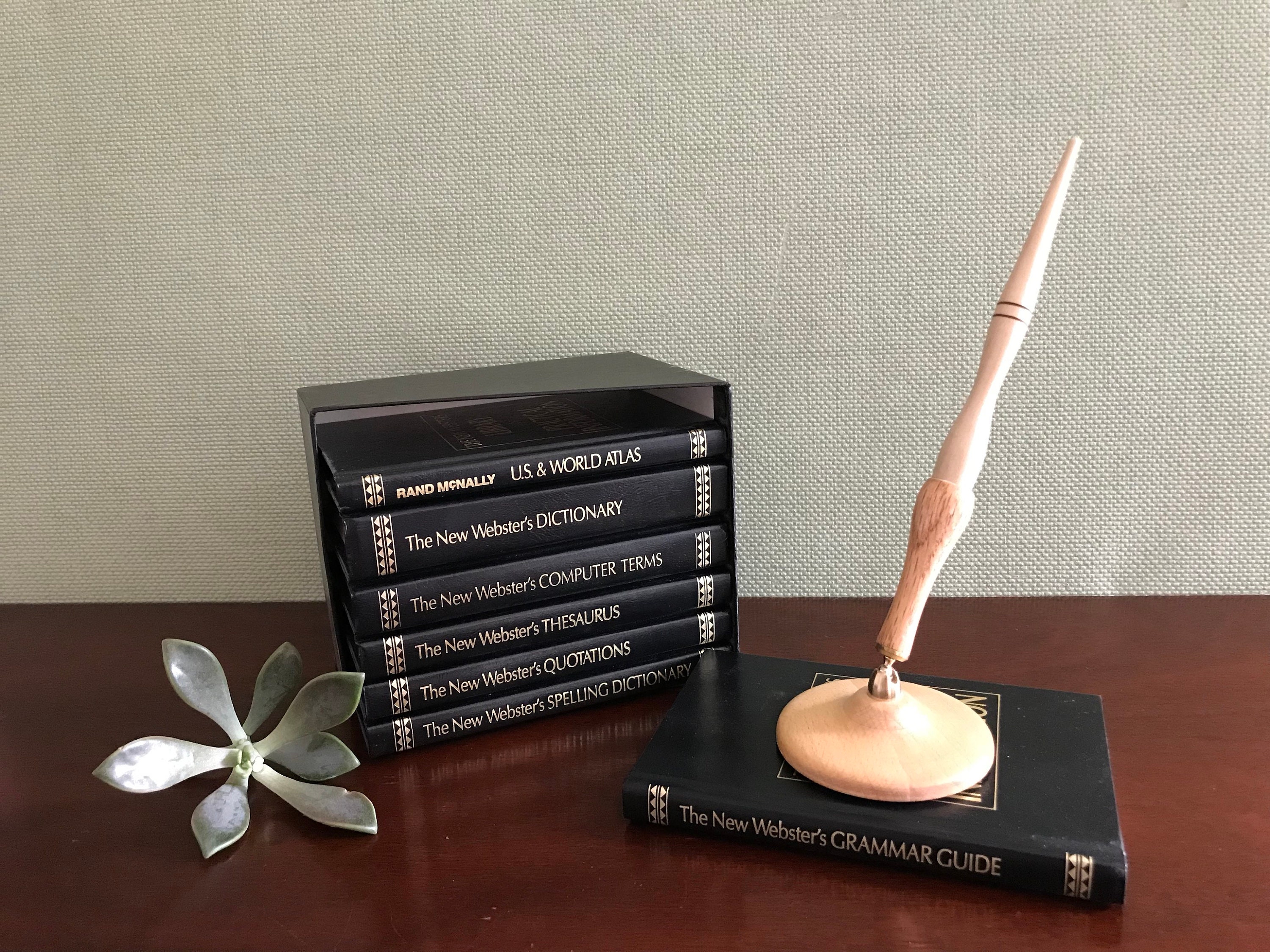 Vintage exotic wood Desk Pen and Holder, Hand crafted wood pen ...