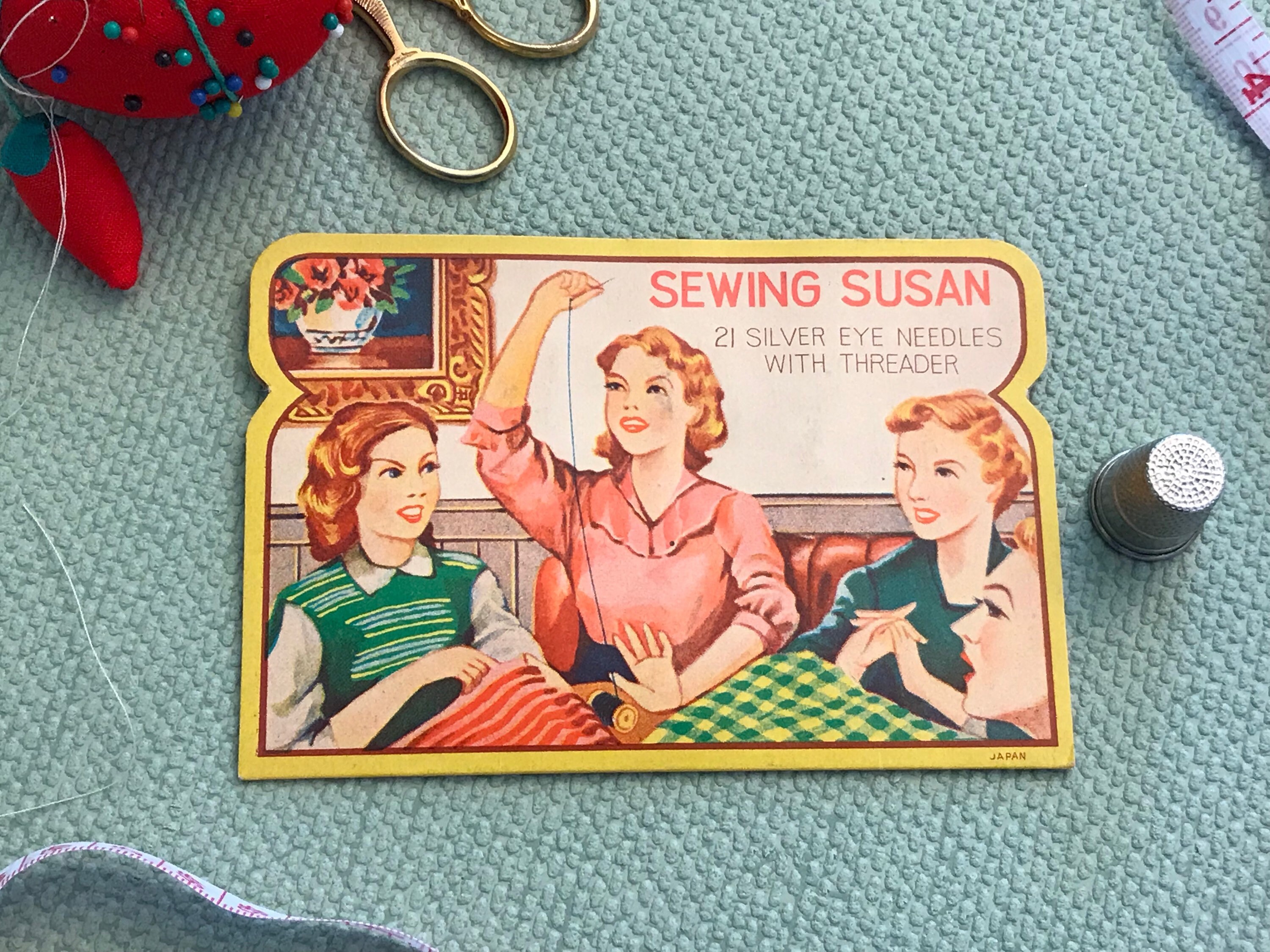 Vintage Sewing Needle Case, Sewing Susan Needles, collectible needle ...