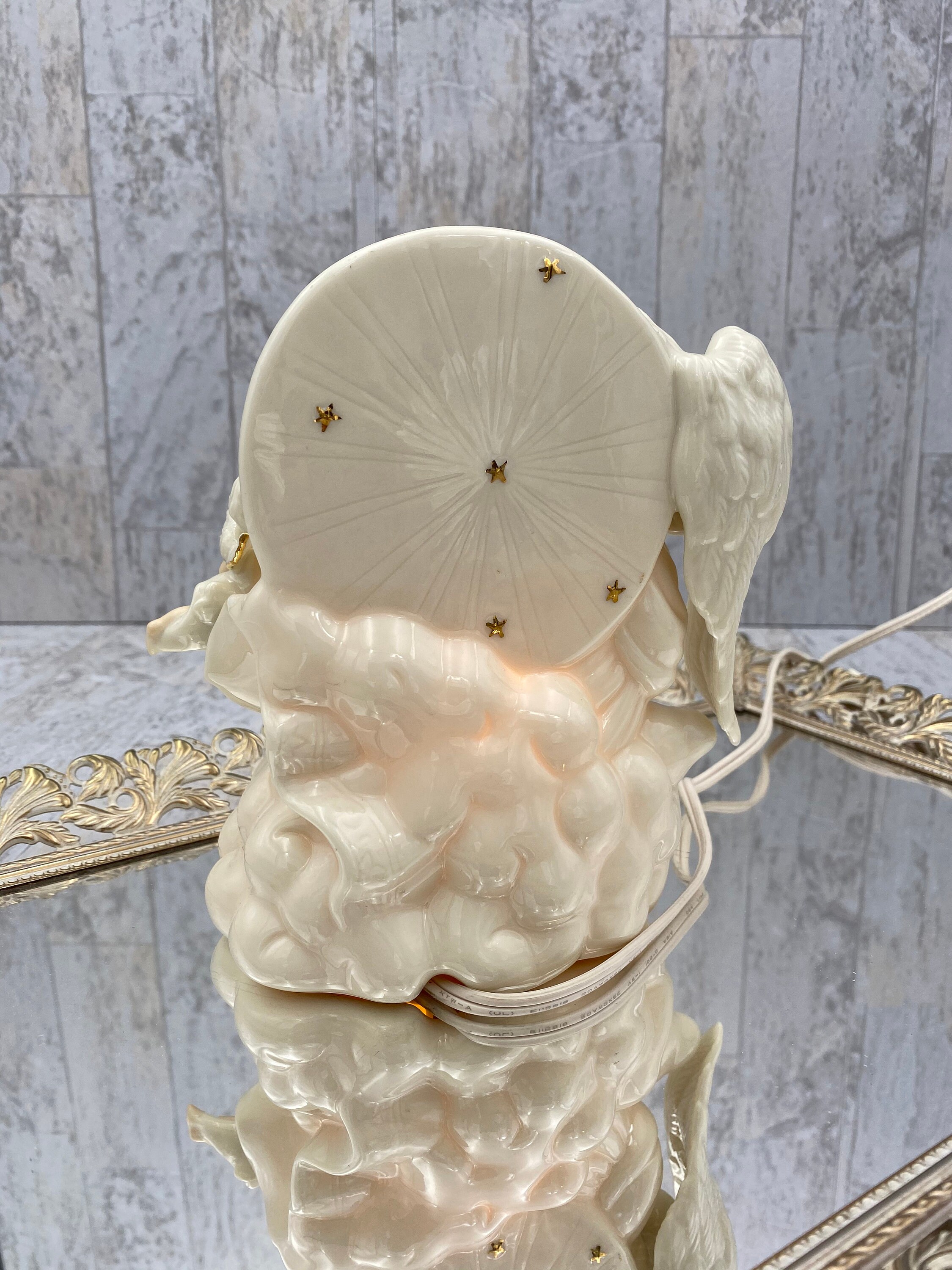 Vintage Angel Cherub Nightlight, Dresser lamp accent Light, Victorian ...