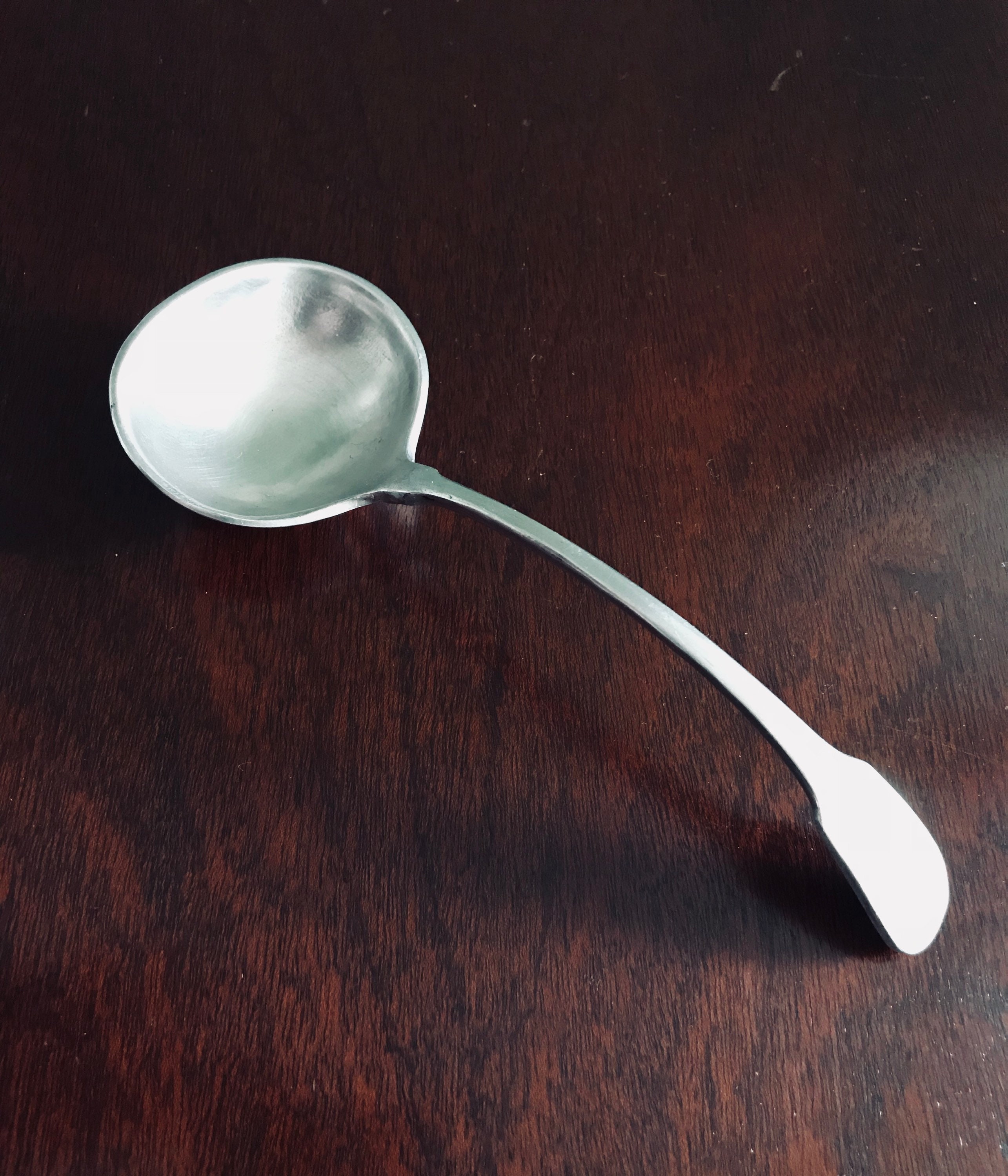 Vintage Pewter Ladle, Hand Forged Pewter Ladle Sauce serving Spoon ...