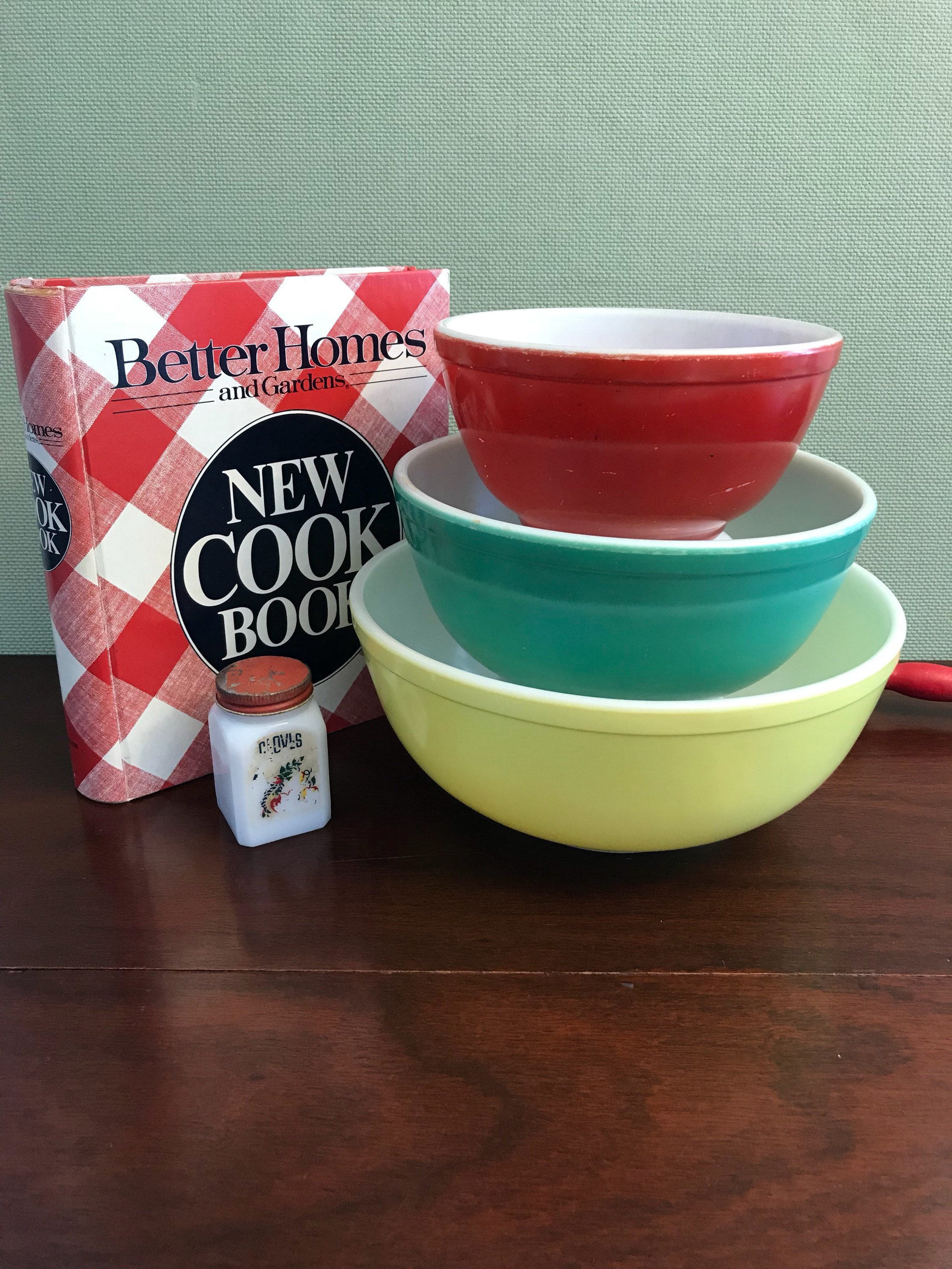 Vintage Pyrex Mixing Bowls Primary Colors Pyrex Bowl Set Vintage Collectible Pyrex Pyrex