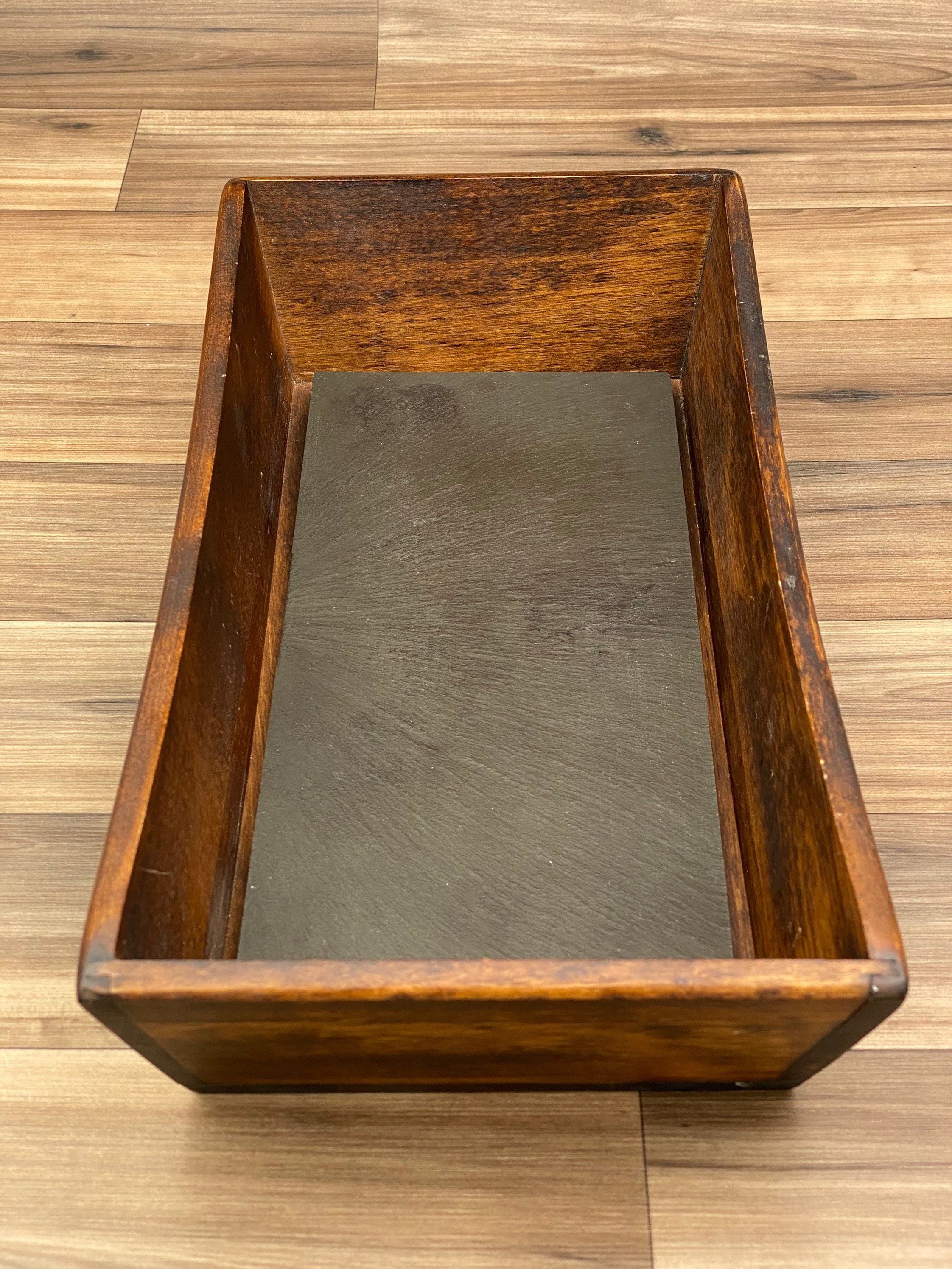 Vintage Wood Serving Tray, Designer M n M Serving tray with Slate ...