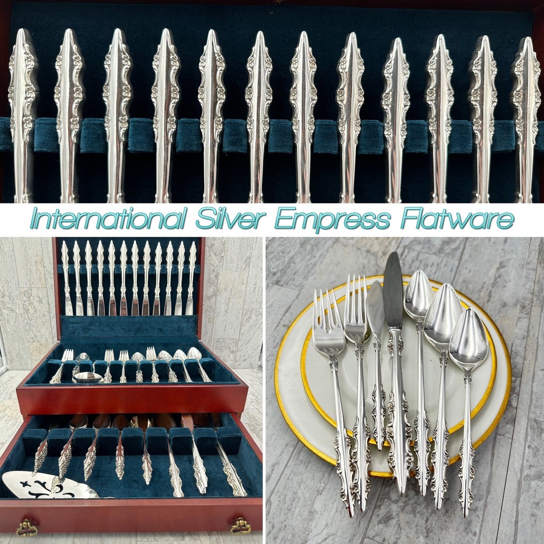 Vintage Empress Silverware Set, International Deep Silver, Service for ...