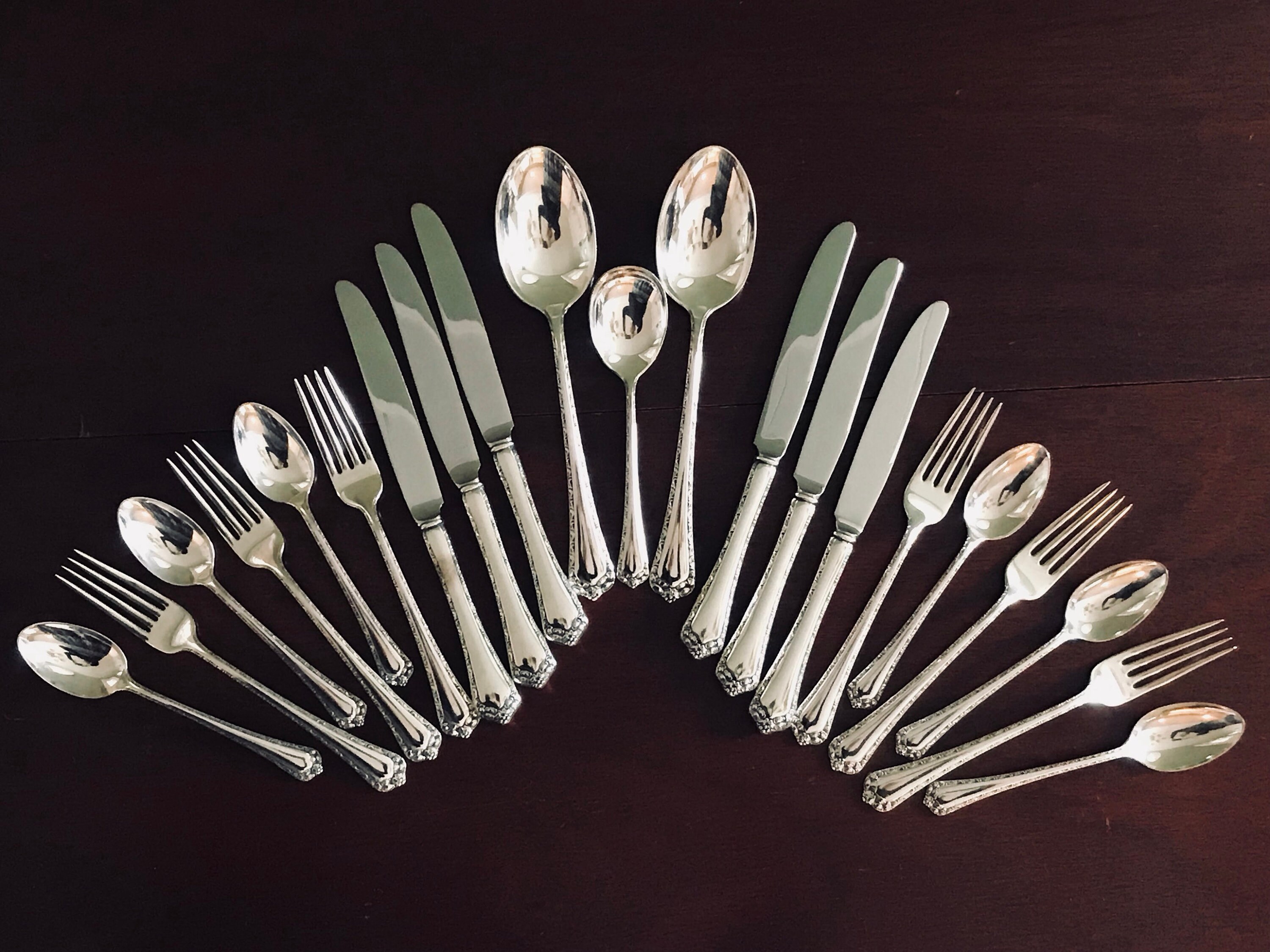 Easterling Rosemary Sterling Silverware set 1944 Collectible Sterling ...