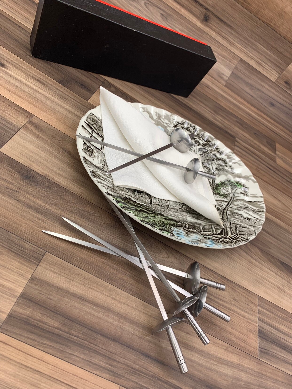 Vintage Sword Shish Kabob Skewers, Meat Skewers Unique Cutlery set