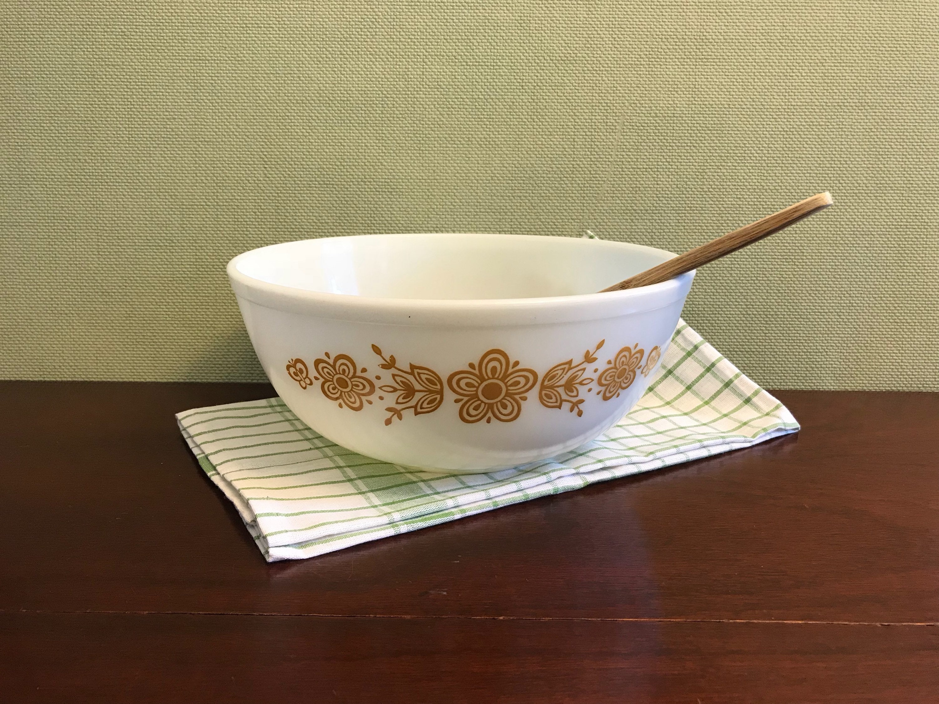 Vintage Pyrex Butterfly Gold, Pyrex 404 Mixing Bowl, 1970s Pyrex ...