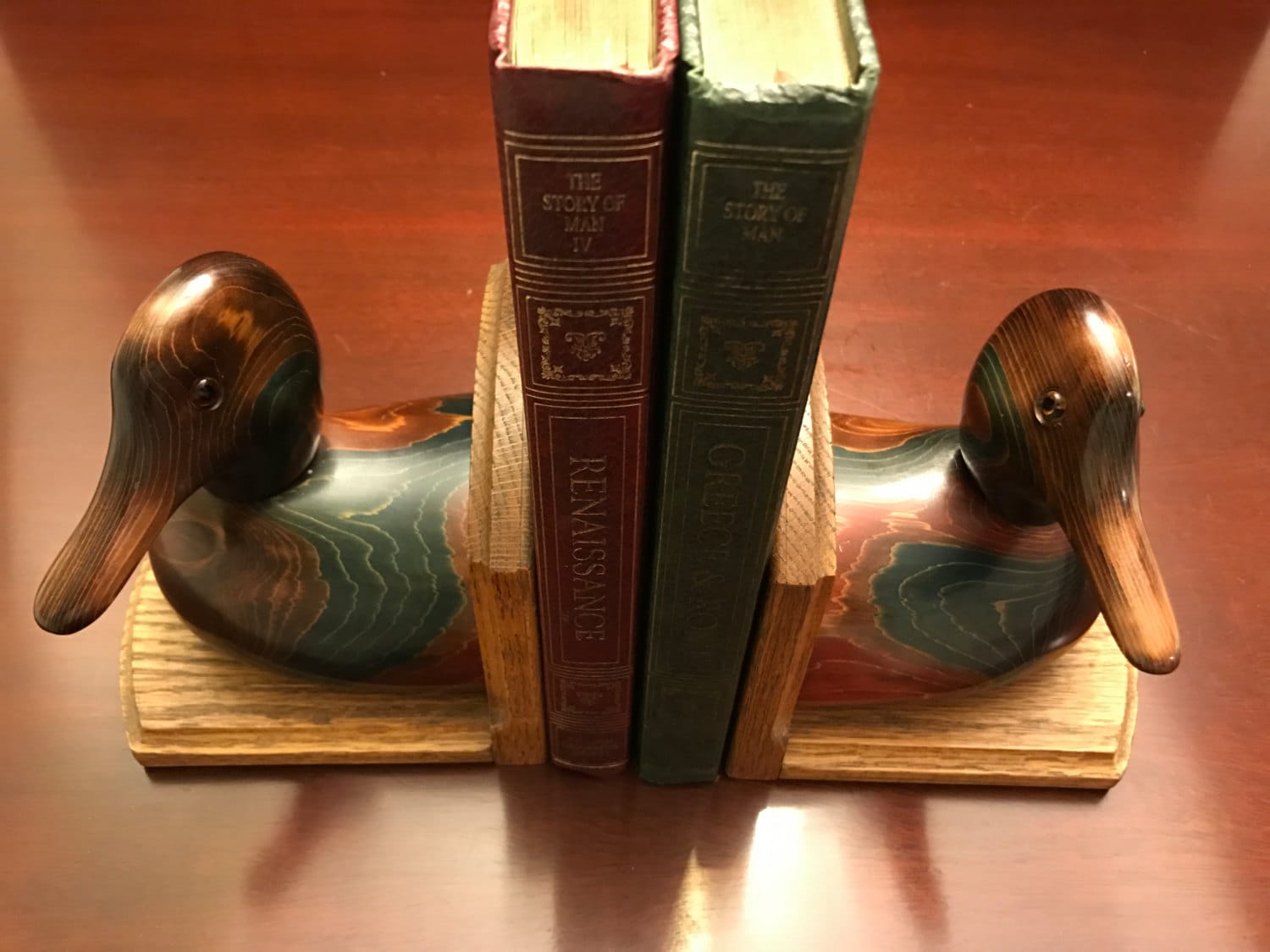Vintage Duck decoy Bookends, Bundy decoys, Hand carved wood ...