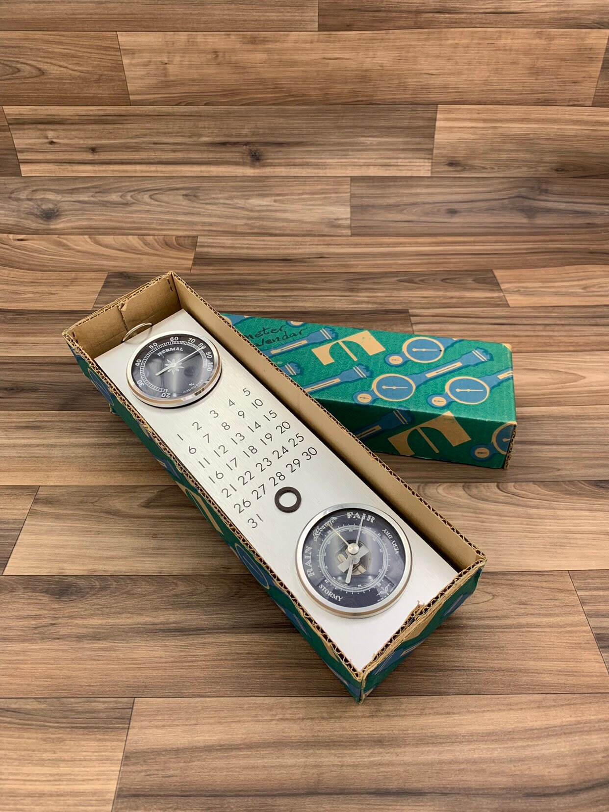 Vintage Weather Station with a perpetual Calendar, collectible Weather ...