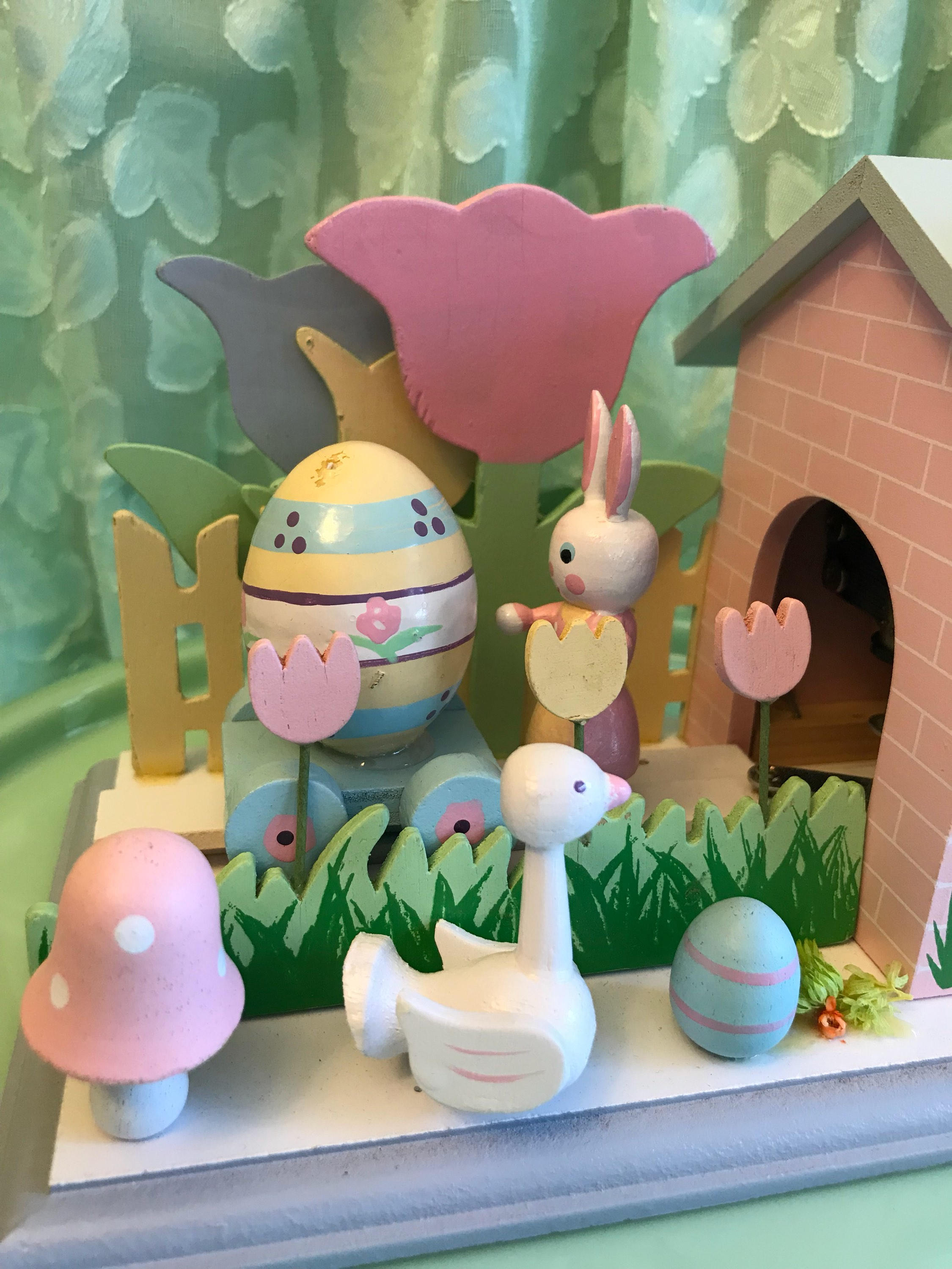 Vintage Easter Train Music Box, Collectible Easter Music Box, Animated ...