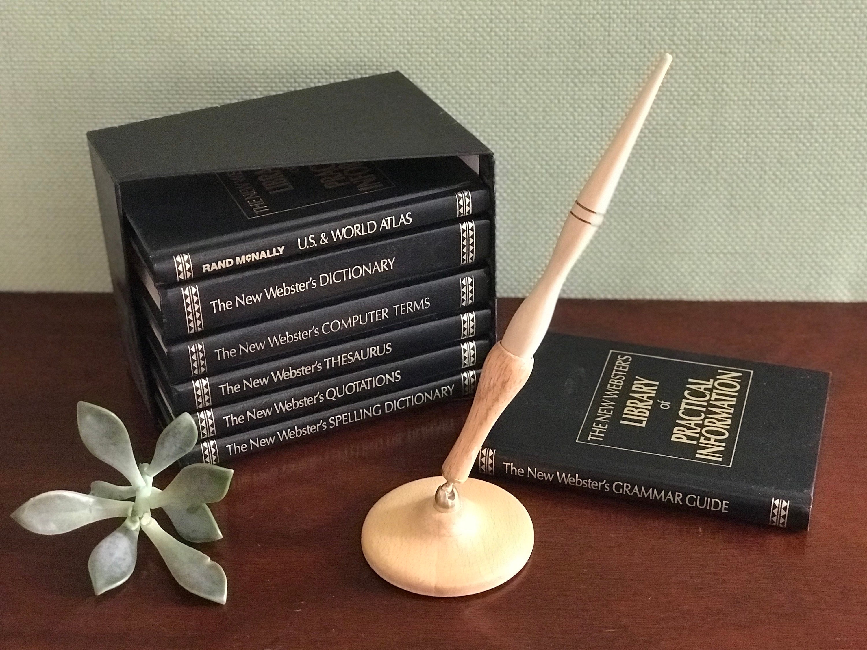 Vintage exotic wood Desk Pen and Holder, Hand crafted wood pen ...