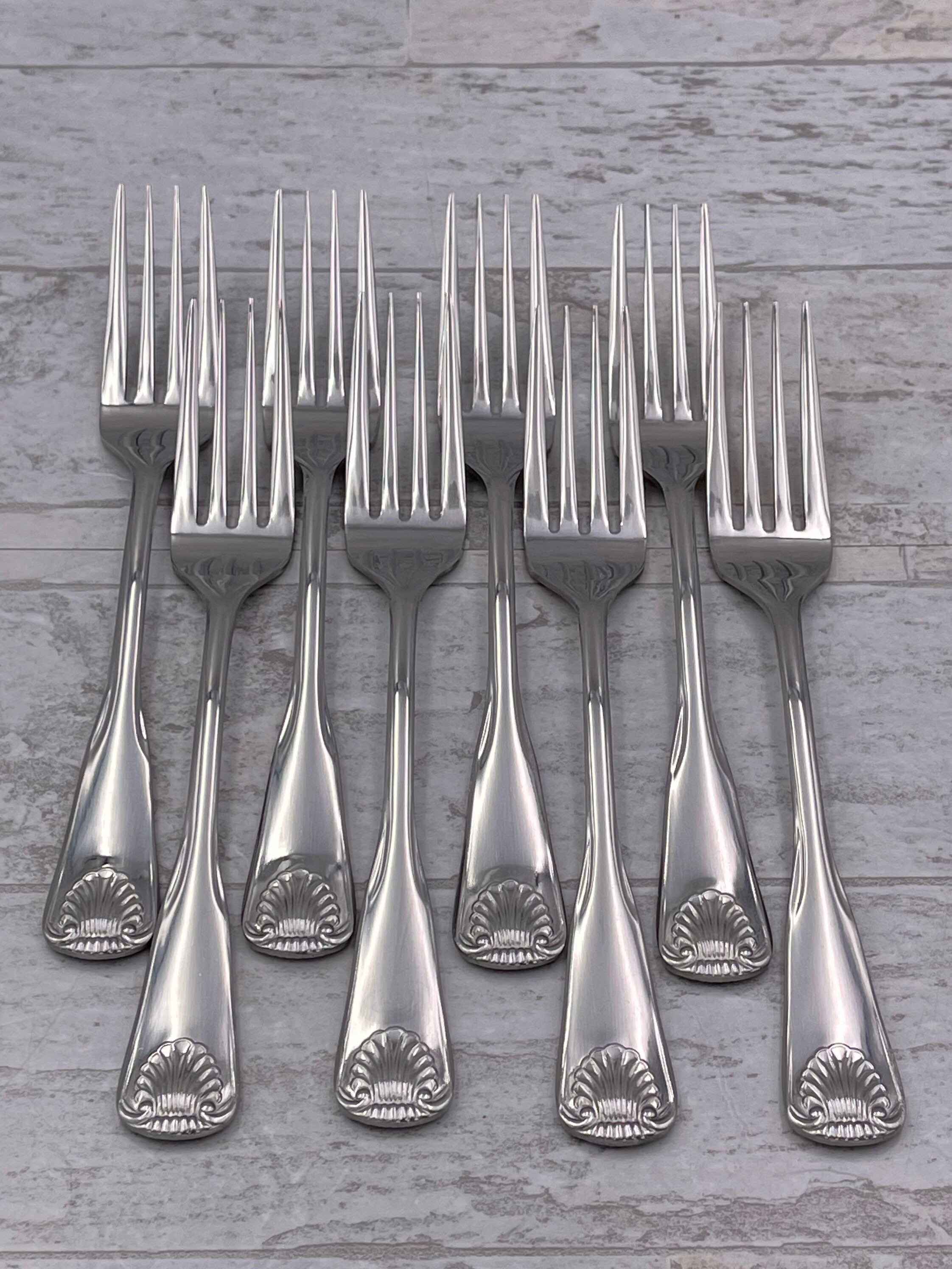 Vintage Stainless Flatware set Shell pattern Silverware set, Mint ...