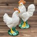 Vintage Lefton Rooster and Hen Chicken Figurines, Rustic Farmhouse Home ...