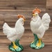 Vintage Lefton Rooster and Hen Chicken Figurines, Rustic Farmhouse Home ...