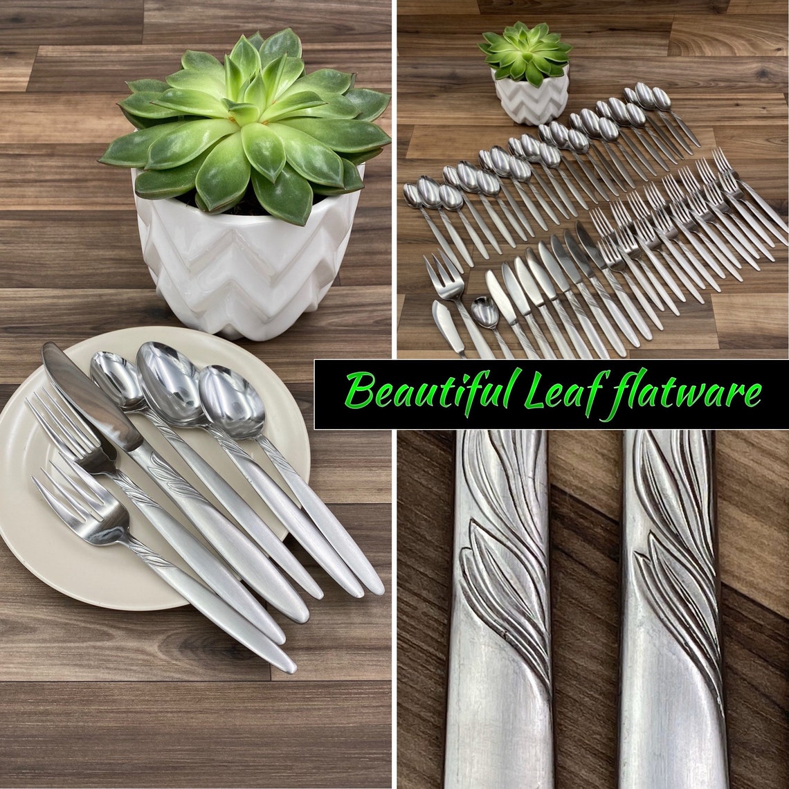Vintage Flatware Set Service for 8 Silverware Set Gift for - Etsy