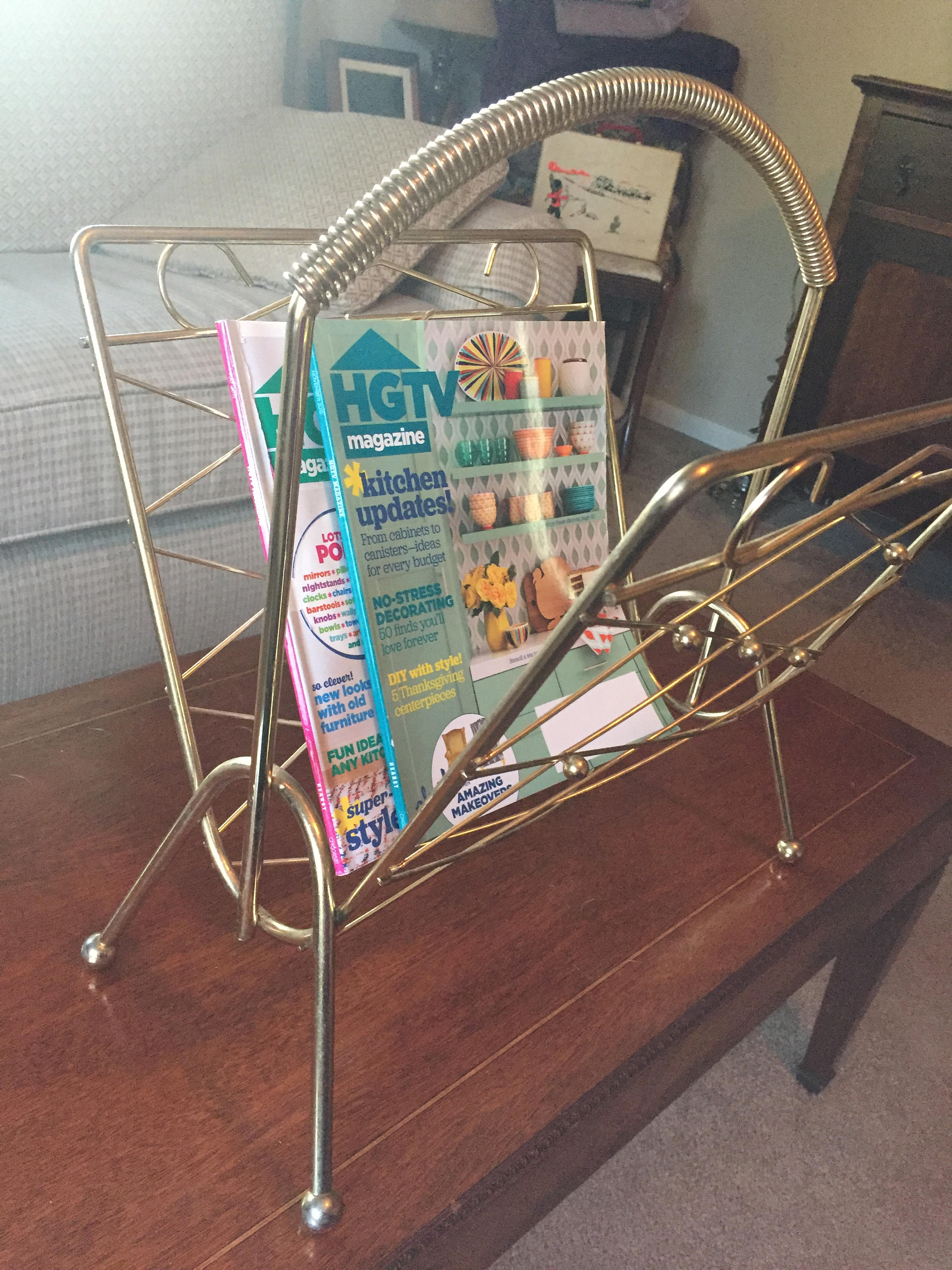 Earnest Sohn Atomic Magazine Record Rack, Mid Century magazine Rack ...