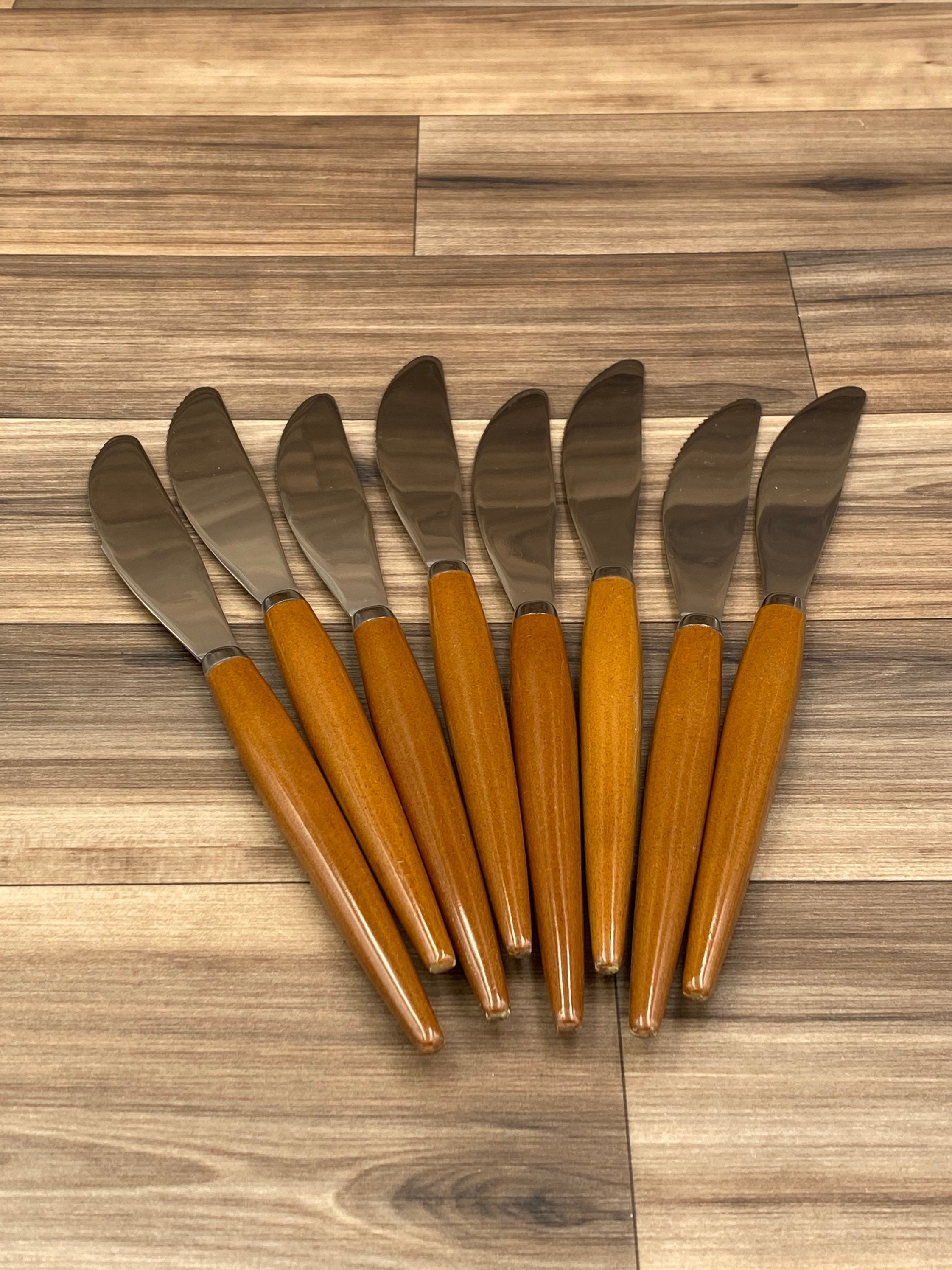 Vintage flatware Set, Flamingo Pattern Service for 8, Rustic Cabin ...