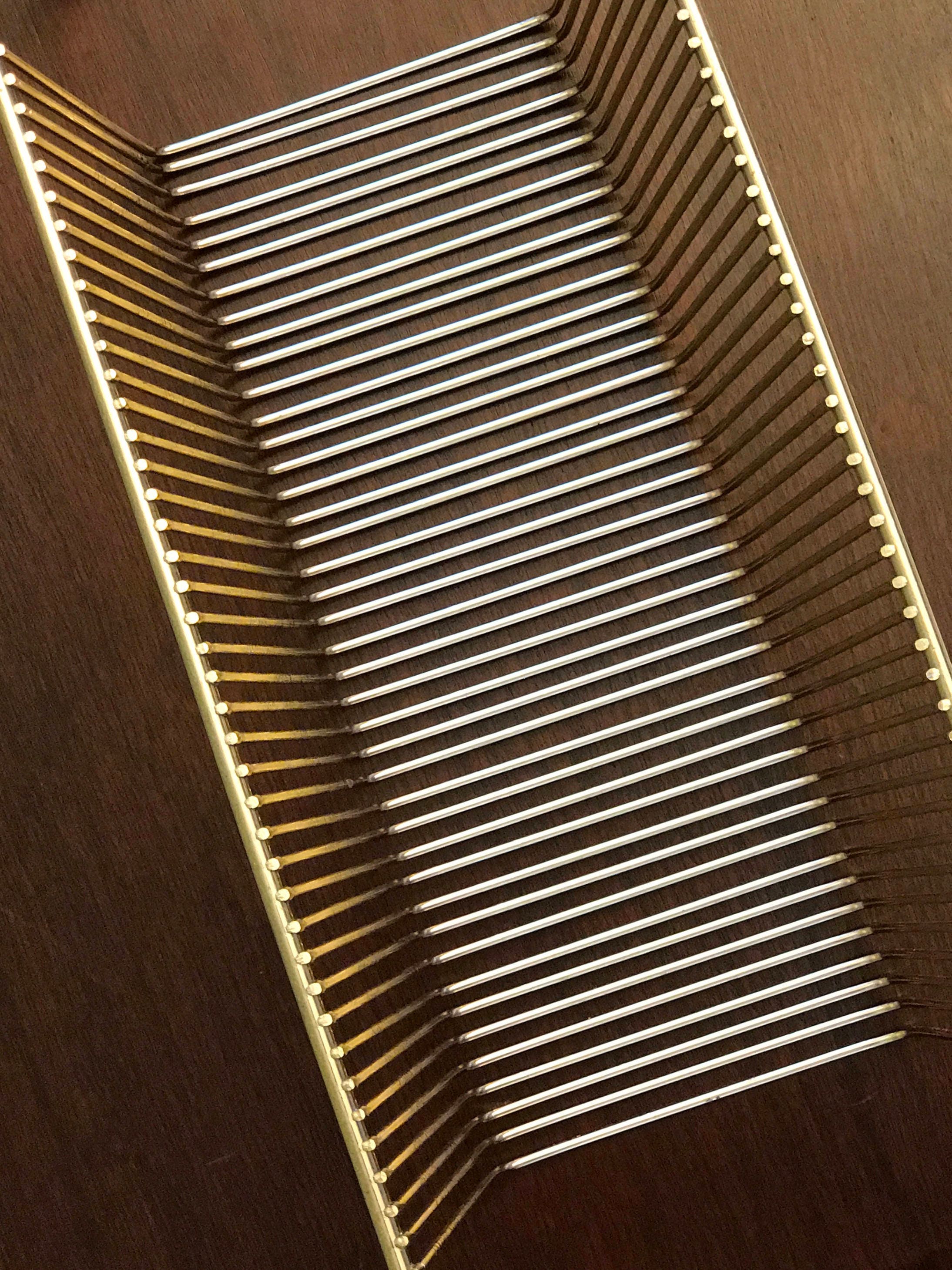 Mid Century Record Stand, Gold wire record organizer, Vintage 45 RPM ...