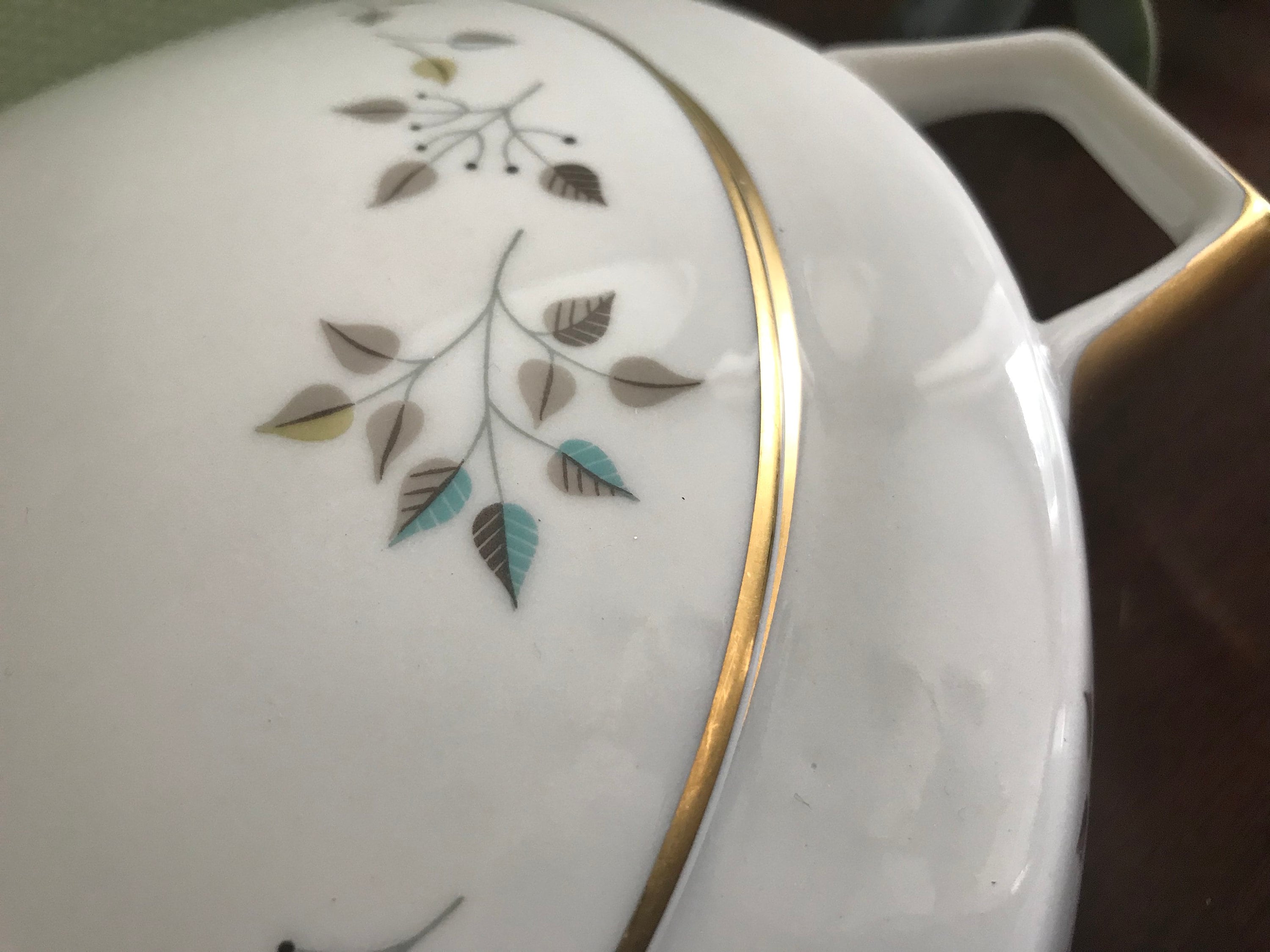 Vintage Round Covered Vegetable Dish Princess Tru Tone China Riviera ...