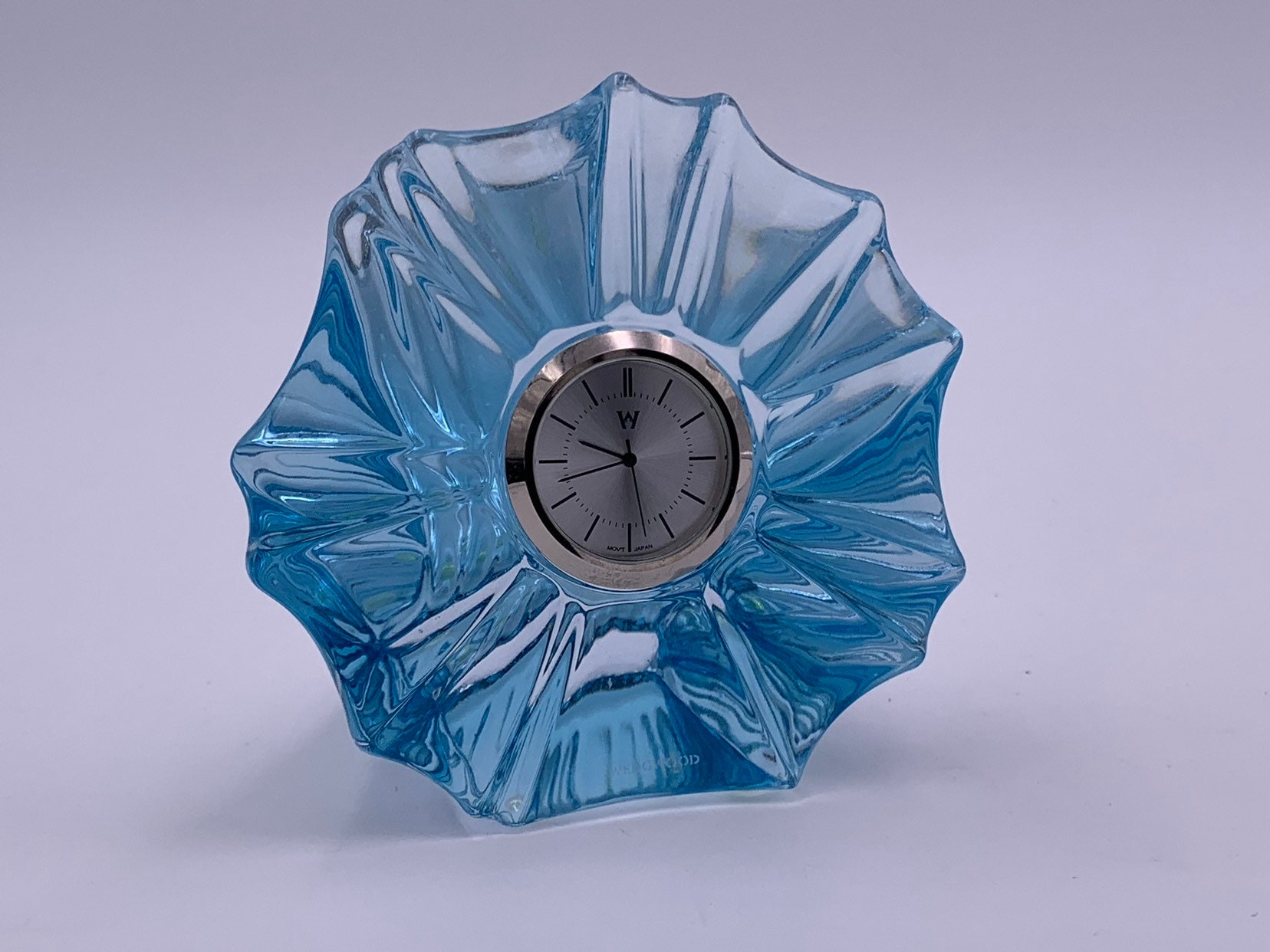Wedgwood Blue Crystal Starburst Clock, Turquoise Star shaped desk clock ...
